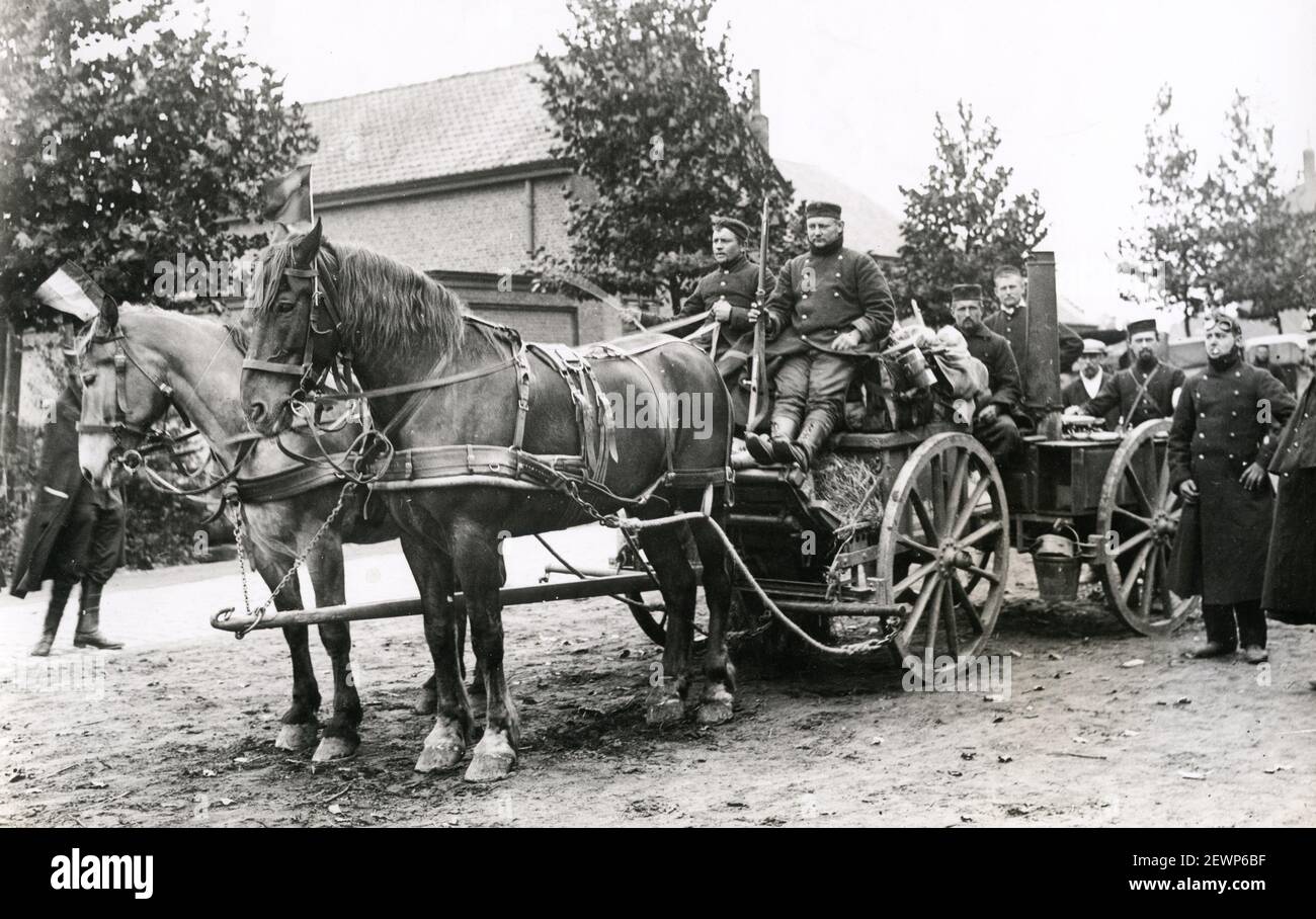 Vintage World War One photograph - WWI: captured horse drawn German ...