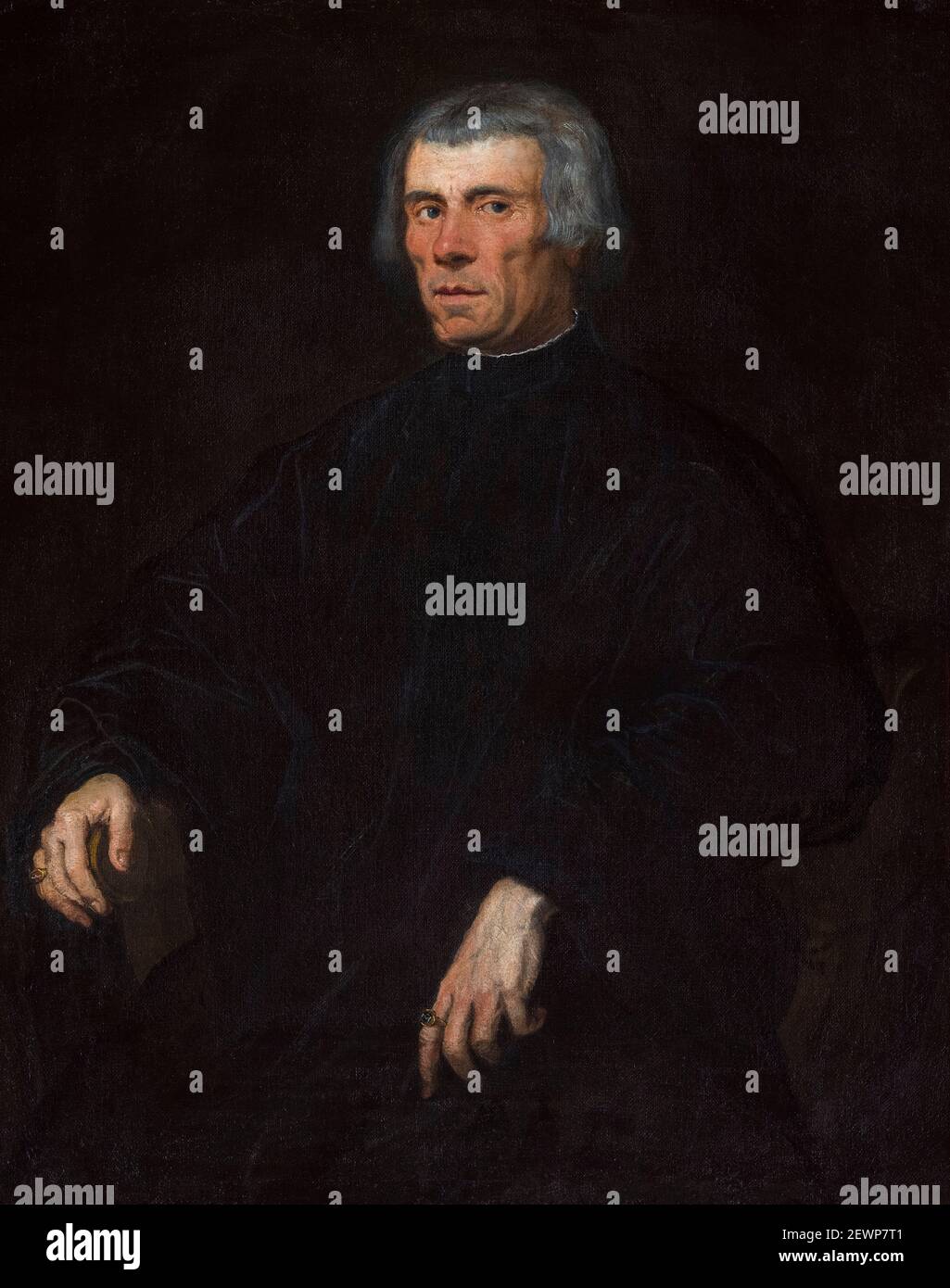 Jacopo Tintoretto, Portrait of a Man, painting, 1550-1559 Stock Photo ...