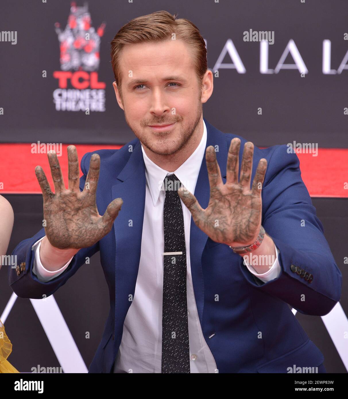 Ryan Gosling at the LA LA LAND Stars Emma Stone & Ryan Gosling Hand ...