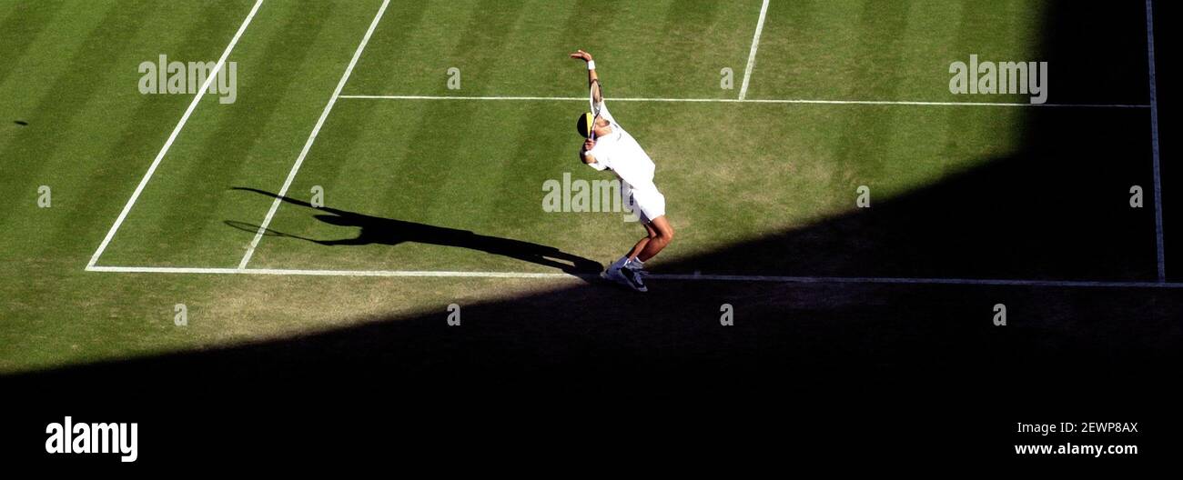 Wimbledon Tennis Championships July 2001 Patrick Rafter v Hicham Arazi ...