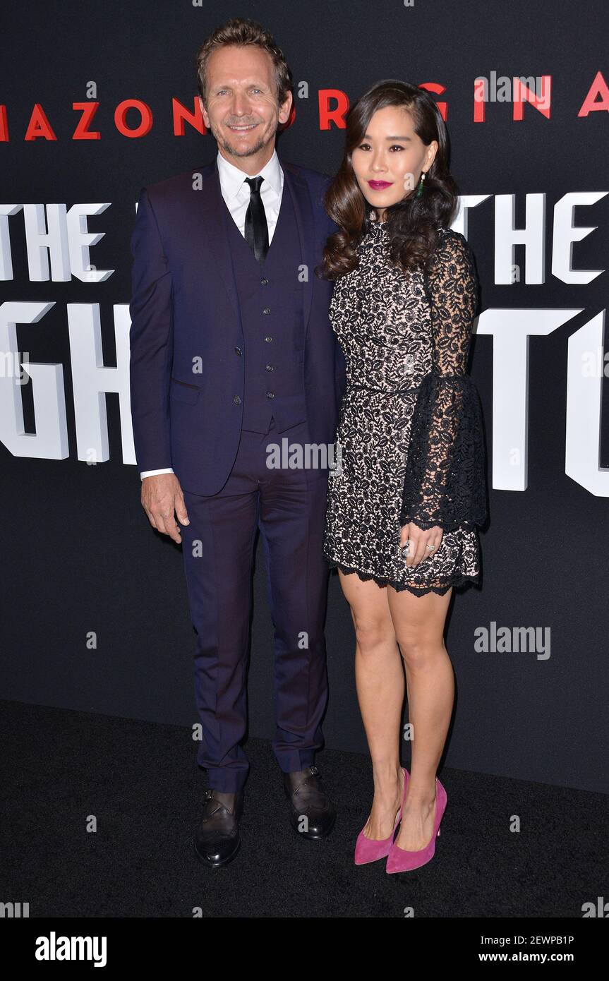 (L-R) Sebastian Roche and Wife Alicia Hannah arrives at Amazon's "The ...