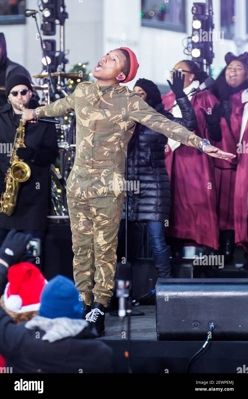 Singer/songwriter Pharrell Williams performs on NBC's 'Today' show at ...