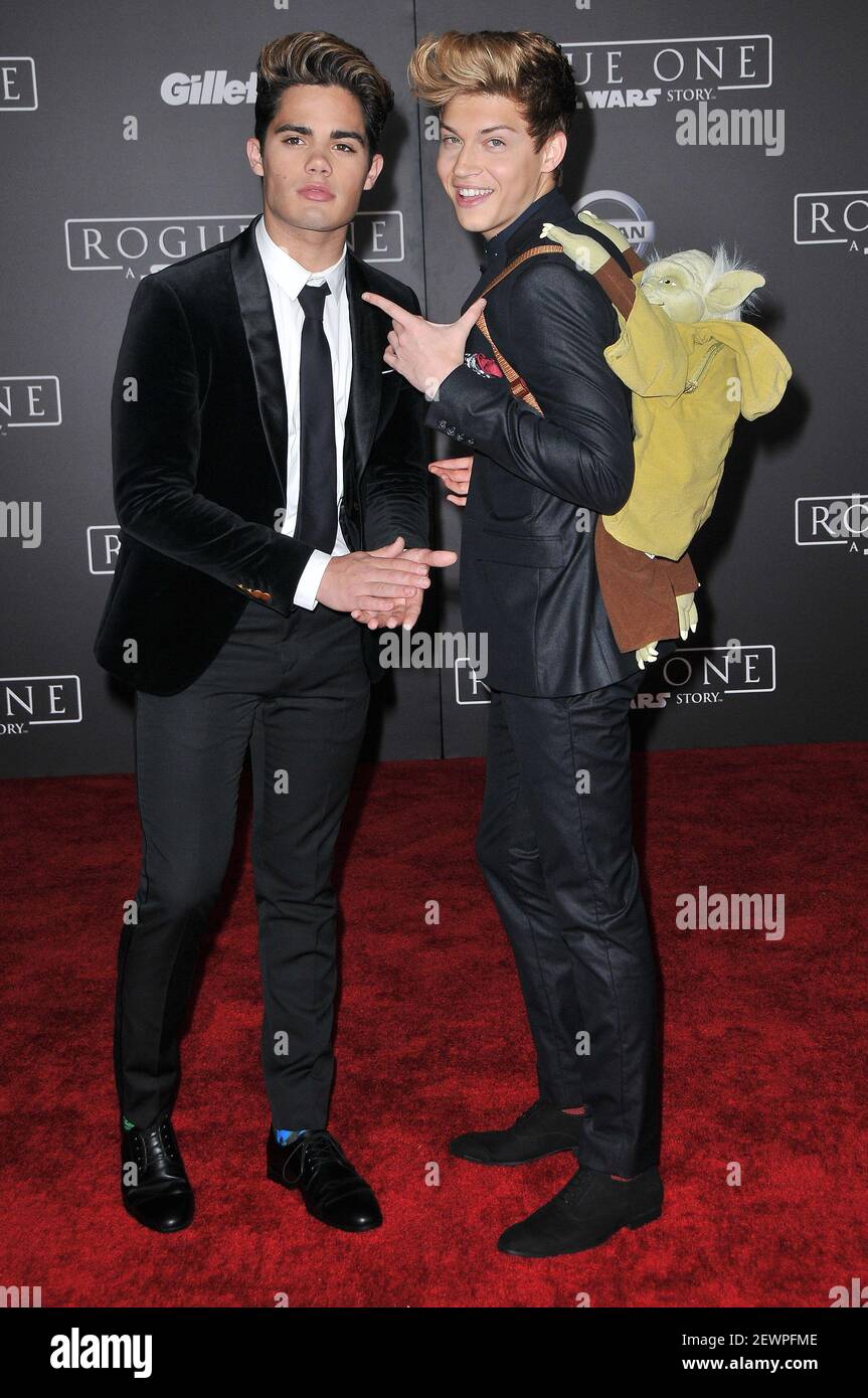 (L-R) Emery Kelly and Ricky Garcia arrives at the "Rogue One: A Star ...