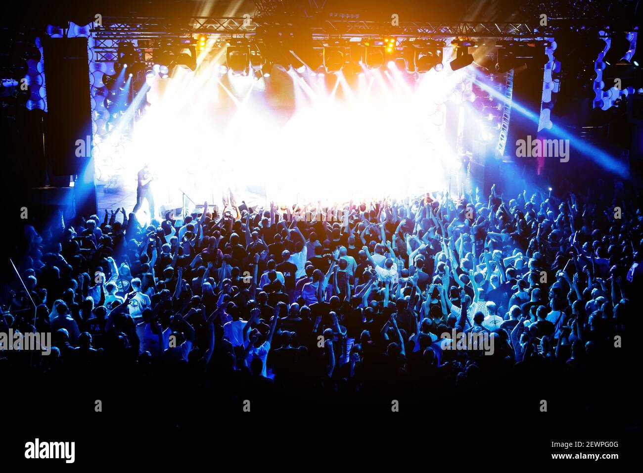Public event. Music show in concert hall Stock Photo - Alamy