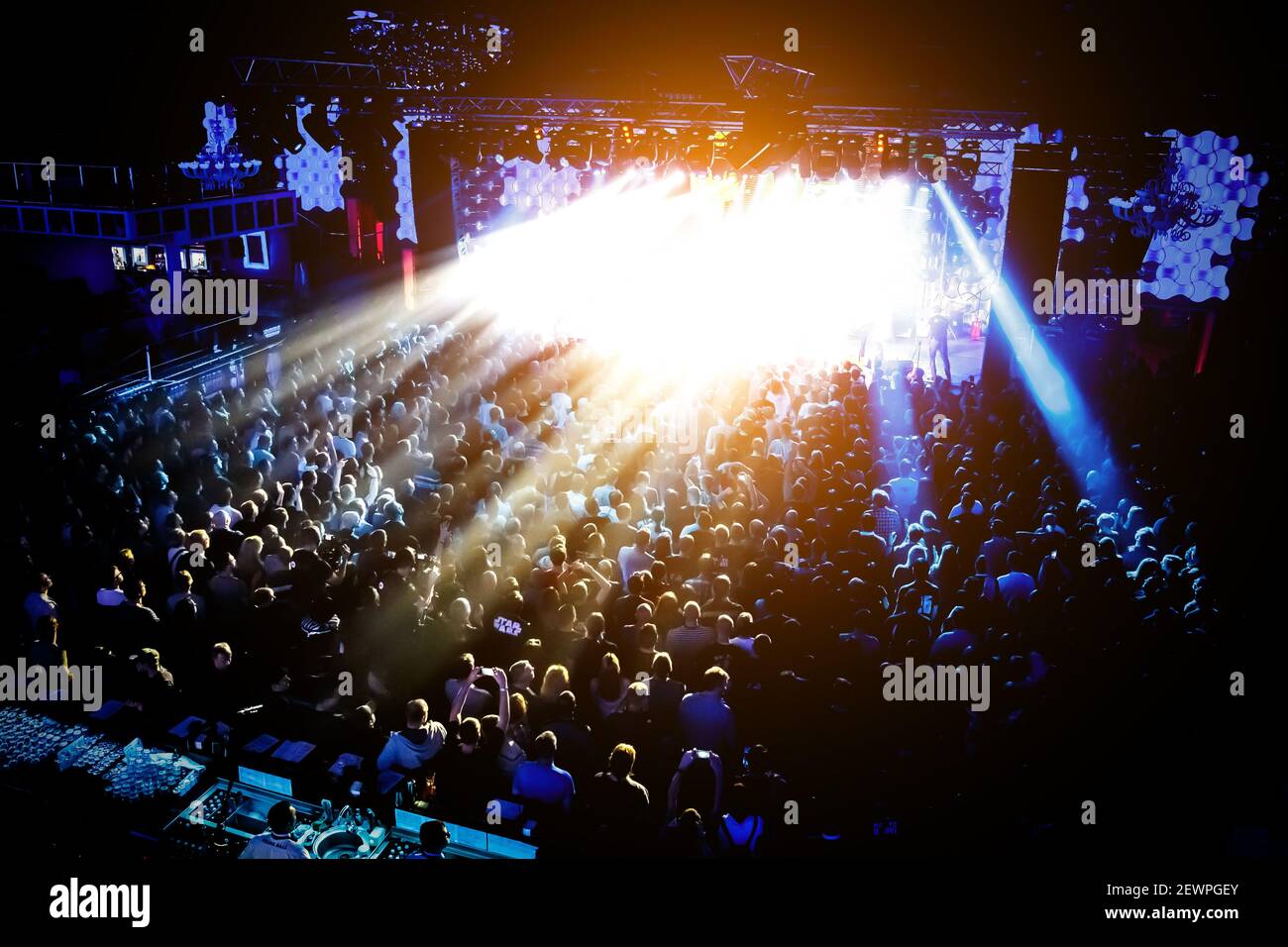 Public event. Music show in concert hall Stock Photo - Alamy