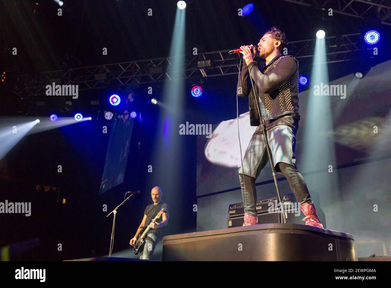 Hunter Burgan and Davey Havok of AFI during KROQ Almost Acoustic ...