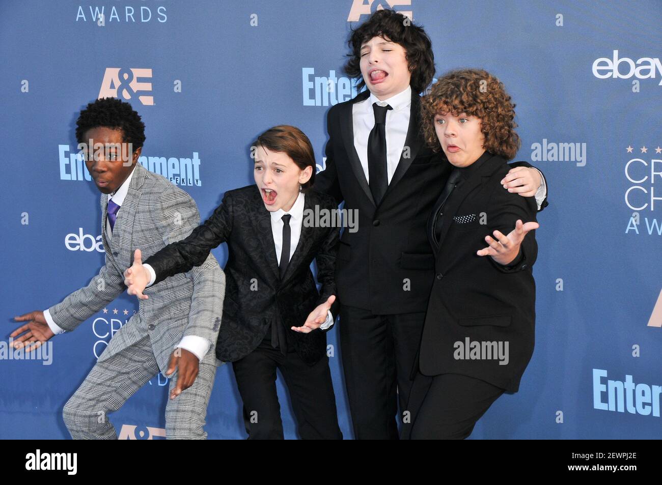 Caleb McLaughlin, Noah Schnapp, Finn Wolfhard, Gaten Matarazzo at the 22nd Annual Critics ...