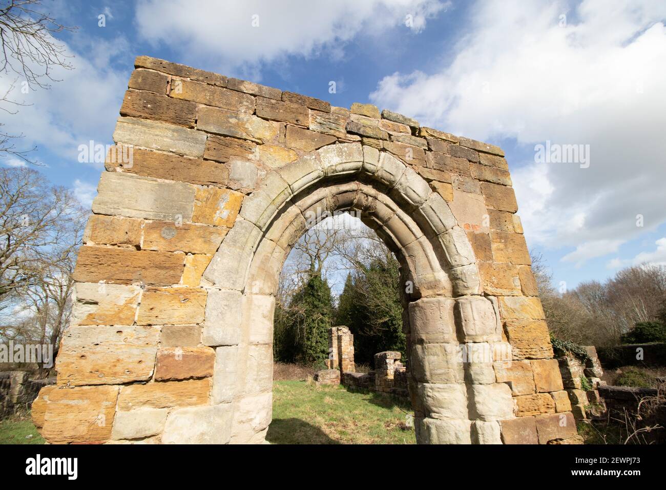 The ruins of Alvecote Priory, a former Benedictine Priory and ...