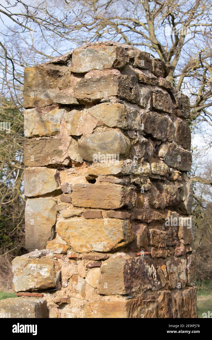 The ruins of Alvecote Priory, a former Benedictine Priory and ...