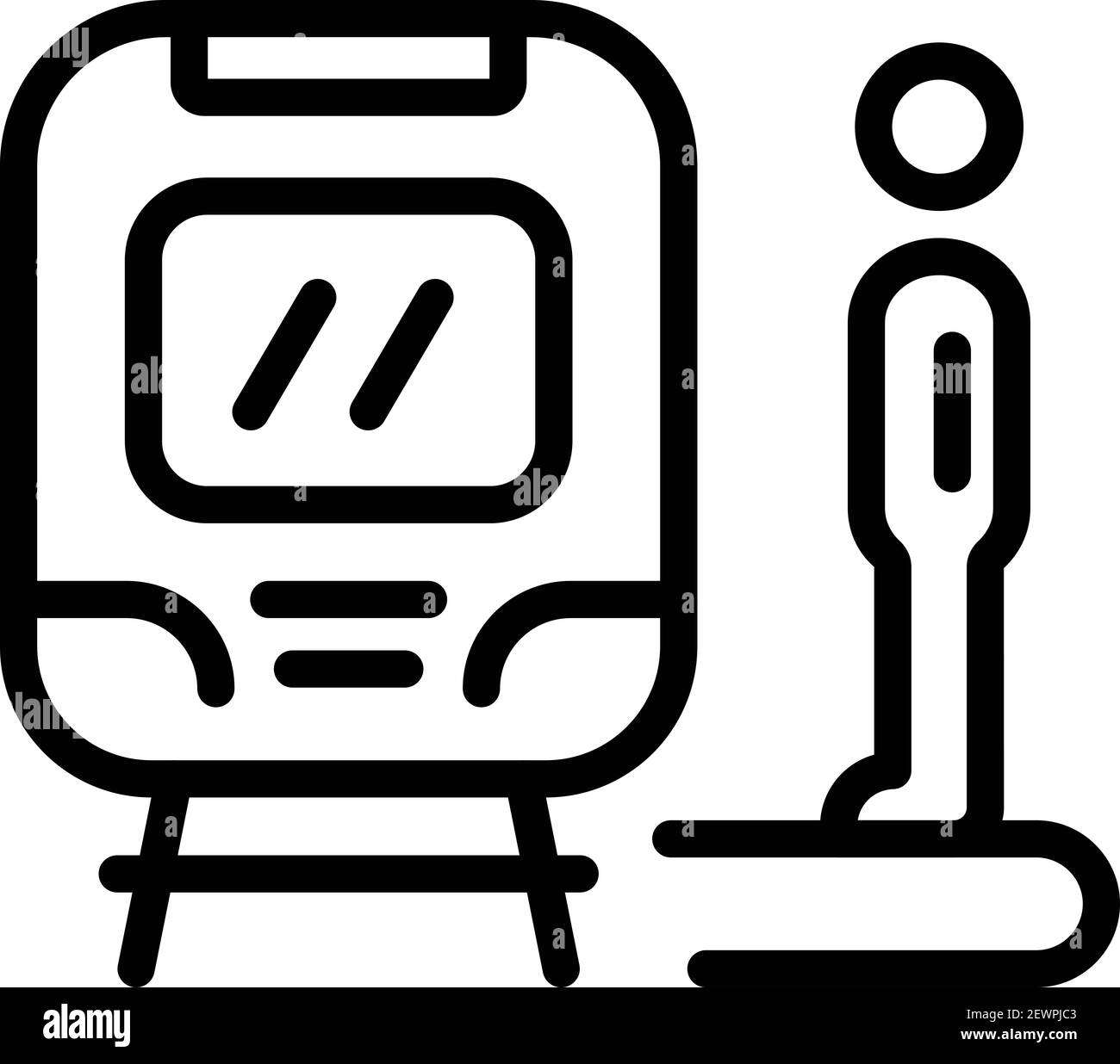 Platform passenger icon. Outline platform passenger vector icon for web ...