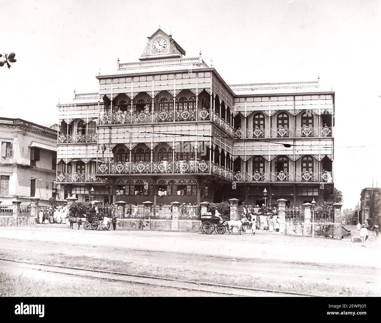 Vintage late 19th century photograph: Post Office, Rangoon, Yangon ...