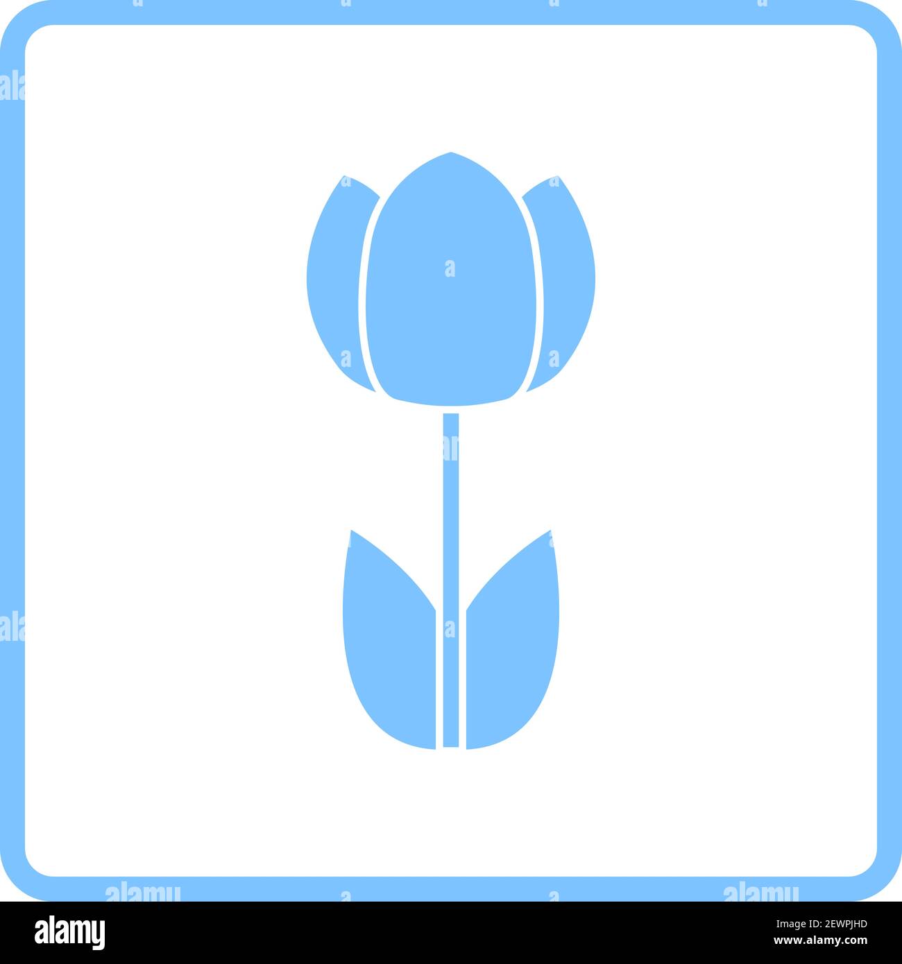 Spring Flower Icon. Blue Frame Design. Vector Illustration Stock Vector ...