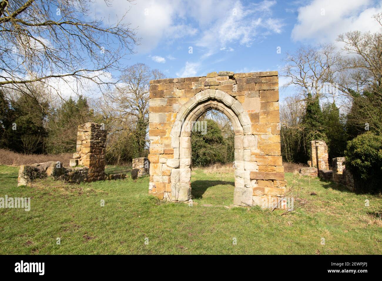 The ruins of Alvecote Priory, a former Benedictine Priory and ...