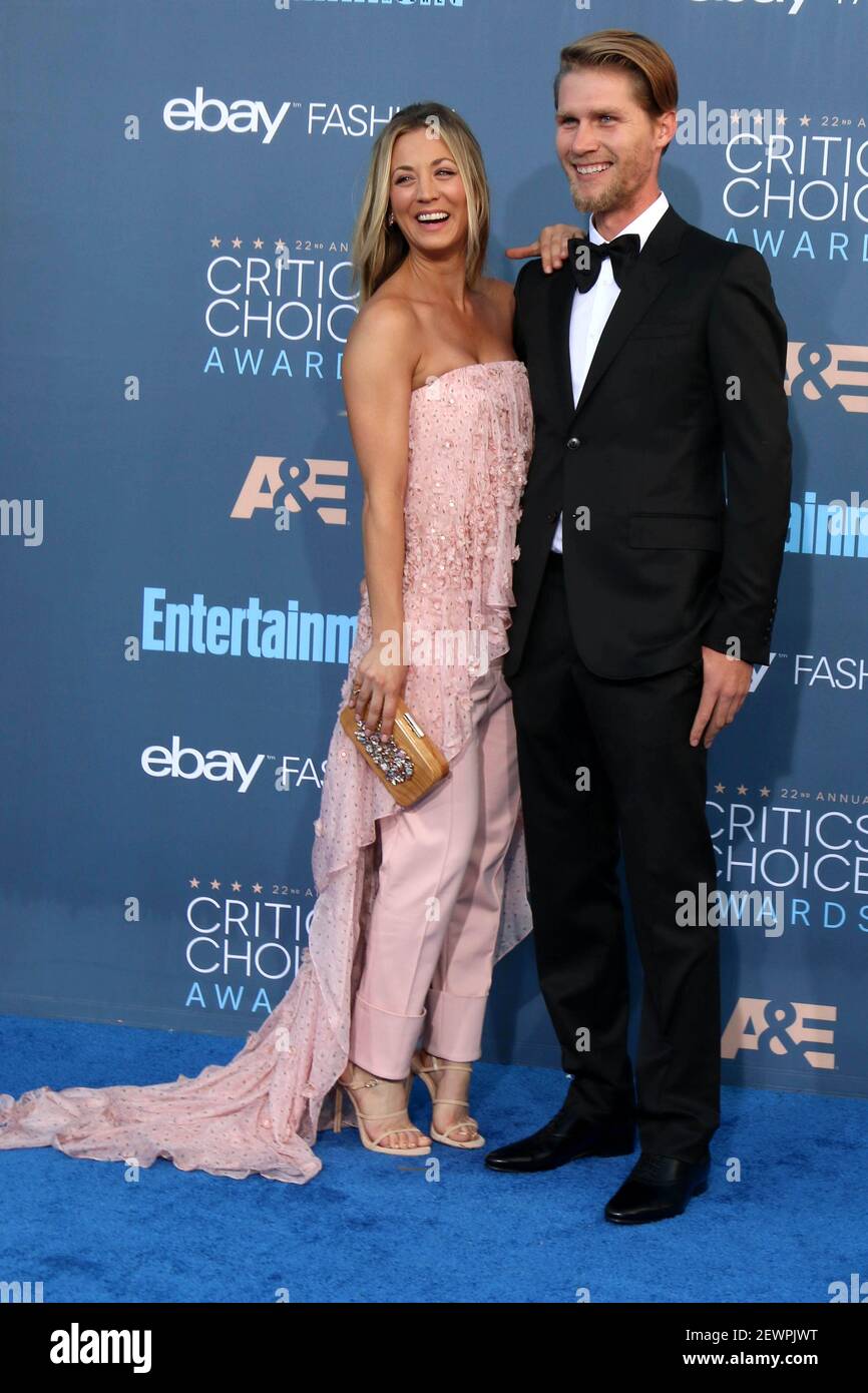 Kaley Cuoco, Karl Cook at the 22nd Annual Critics' Choice Awards at the ...