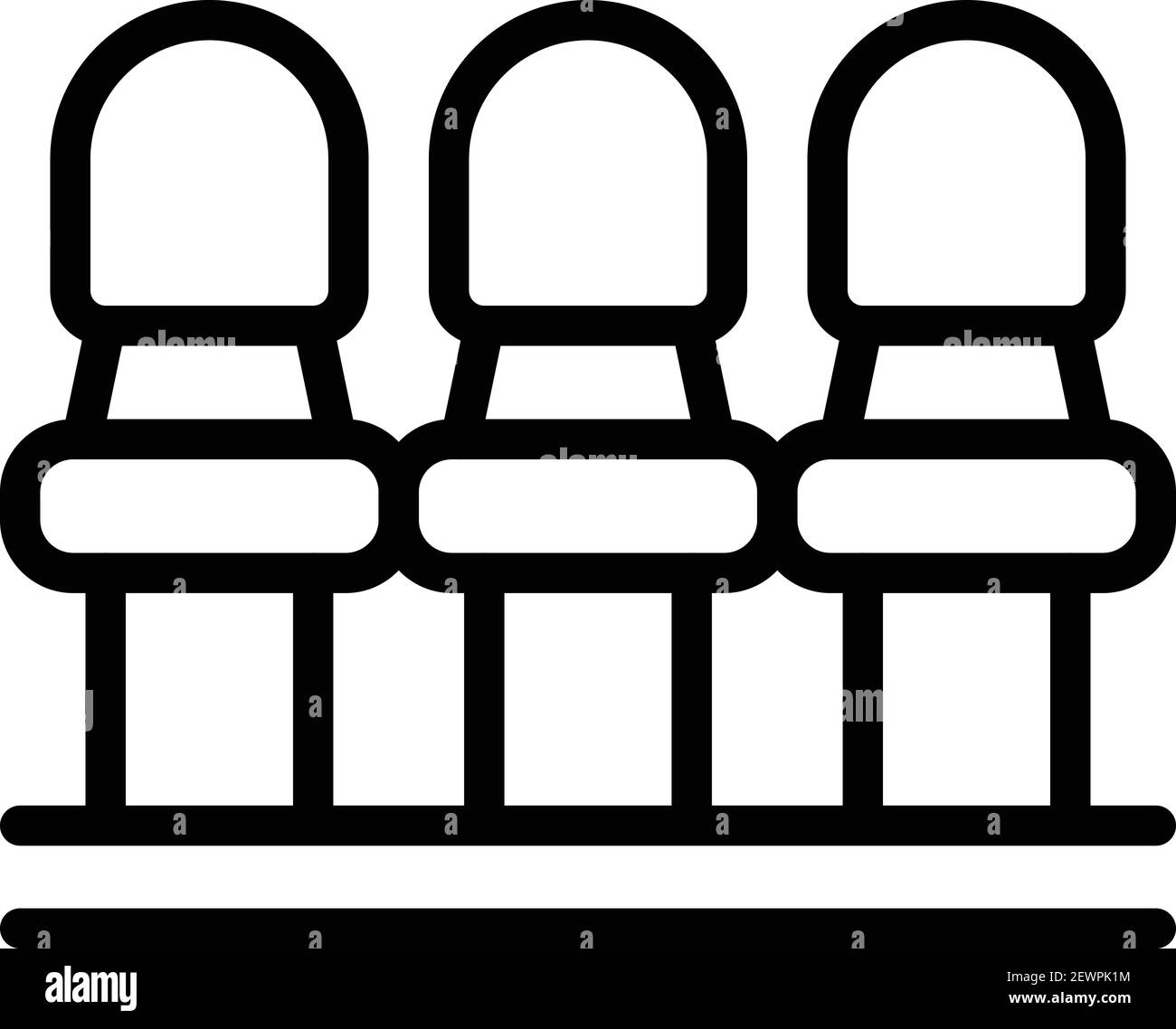 Train seats icon. Outline train seats vector icon for web design ...