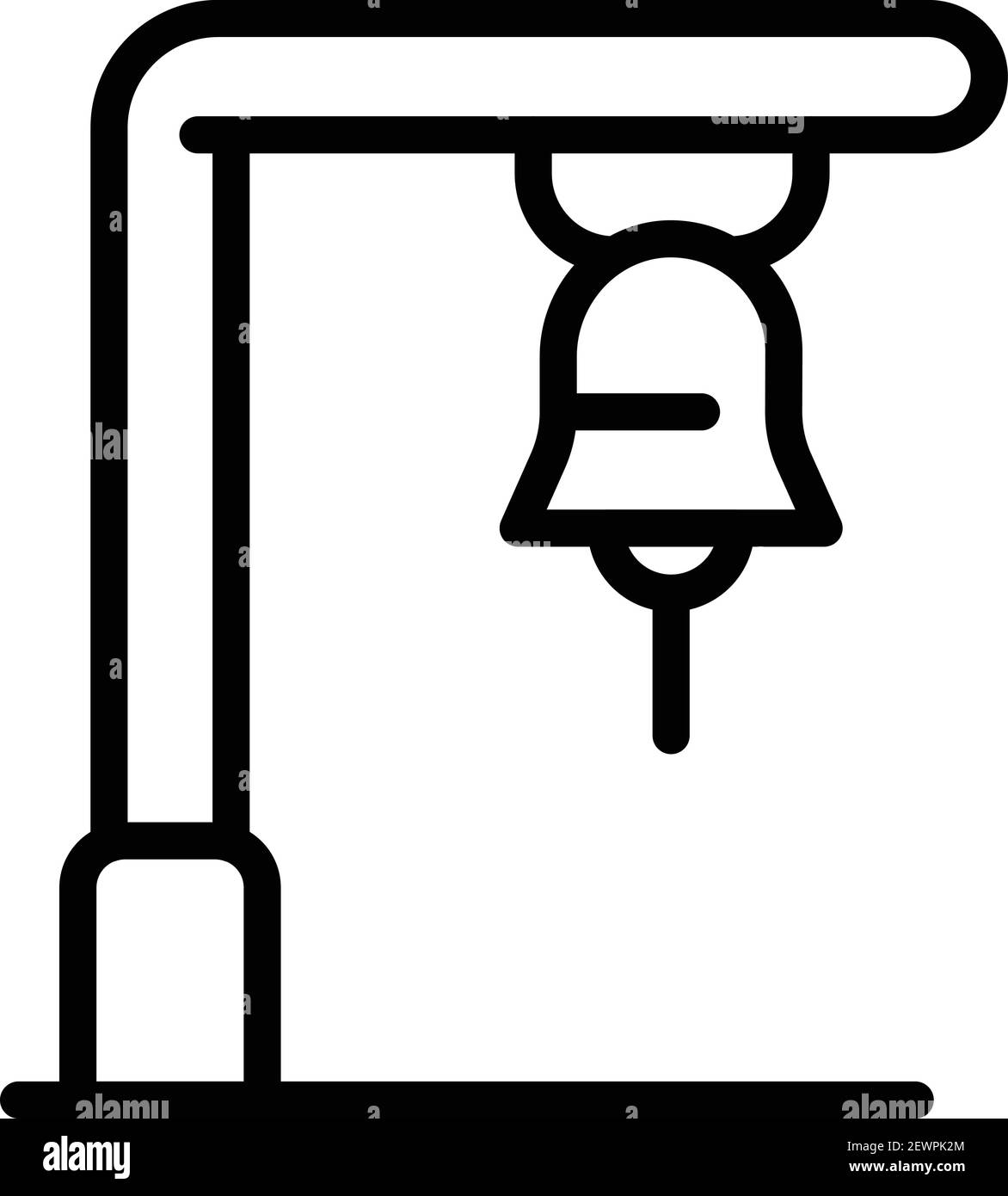 Station bell icon. Outline station bell vector icon for web design ...