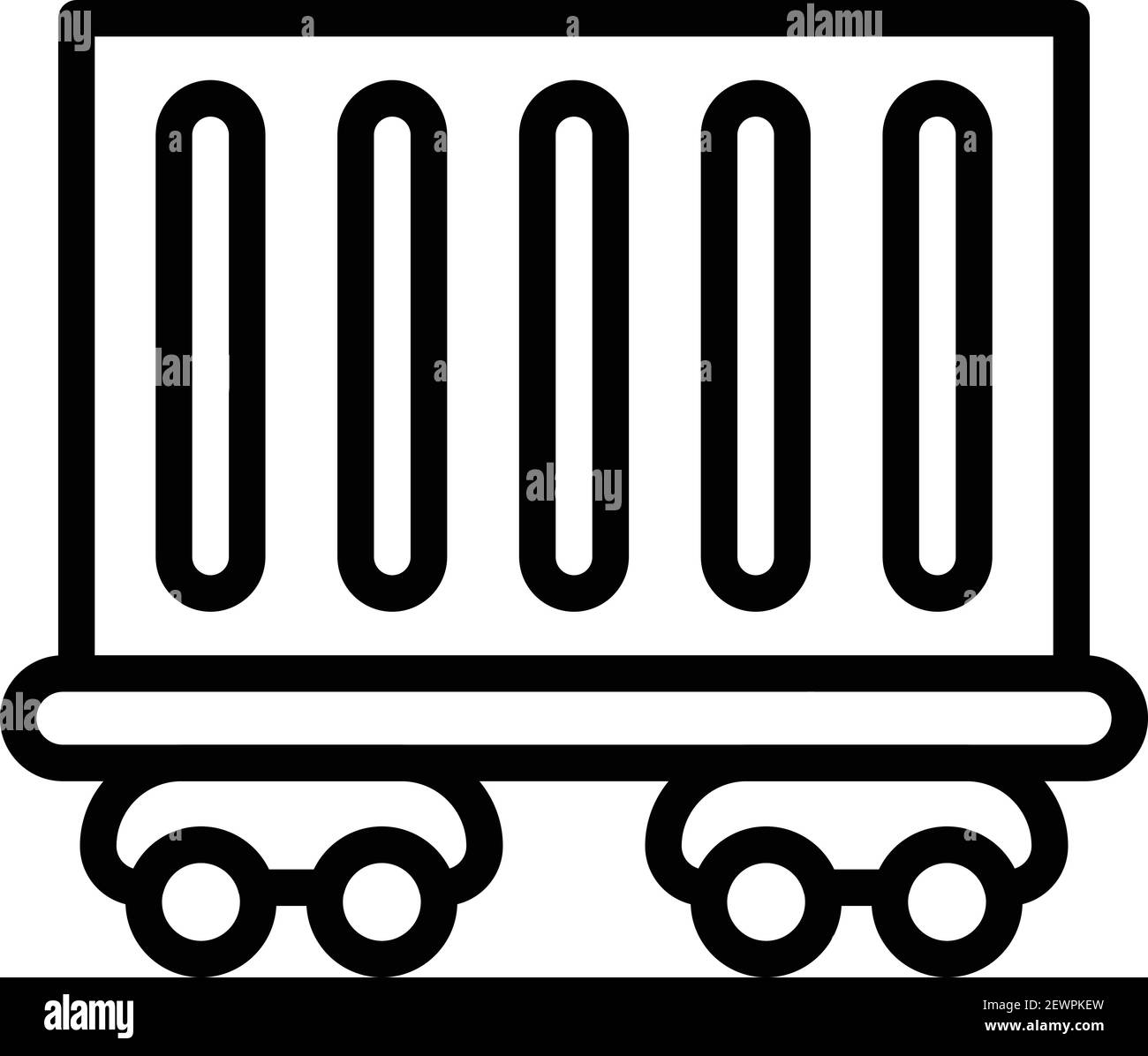 Railcar icon. Outline railcar vector icon for web design isolated on ...