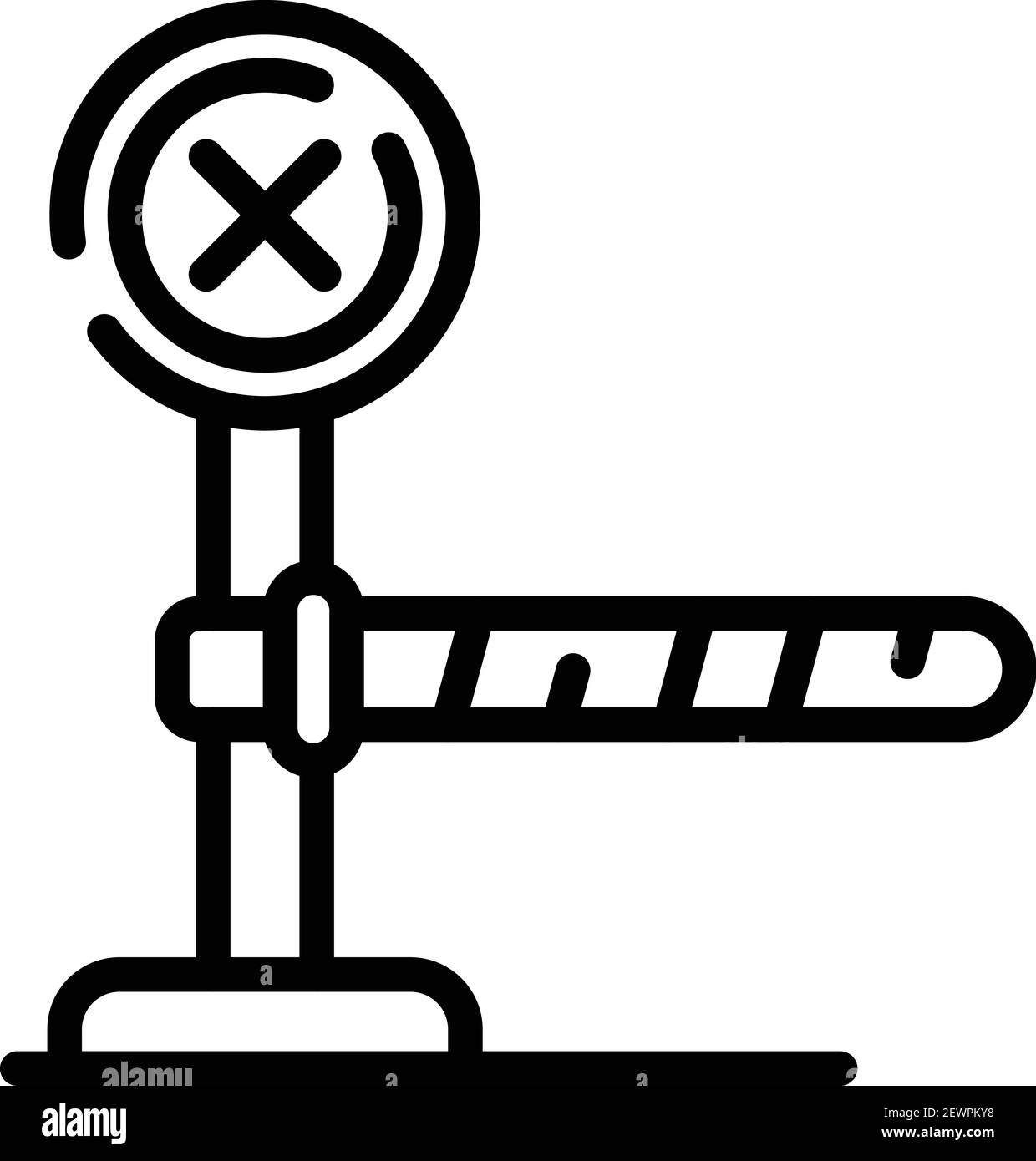 Train light barrier icon. Outline train light barrier vector icon for ...