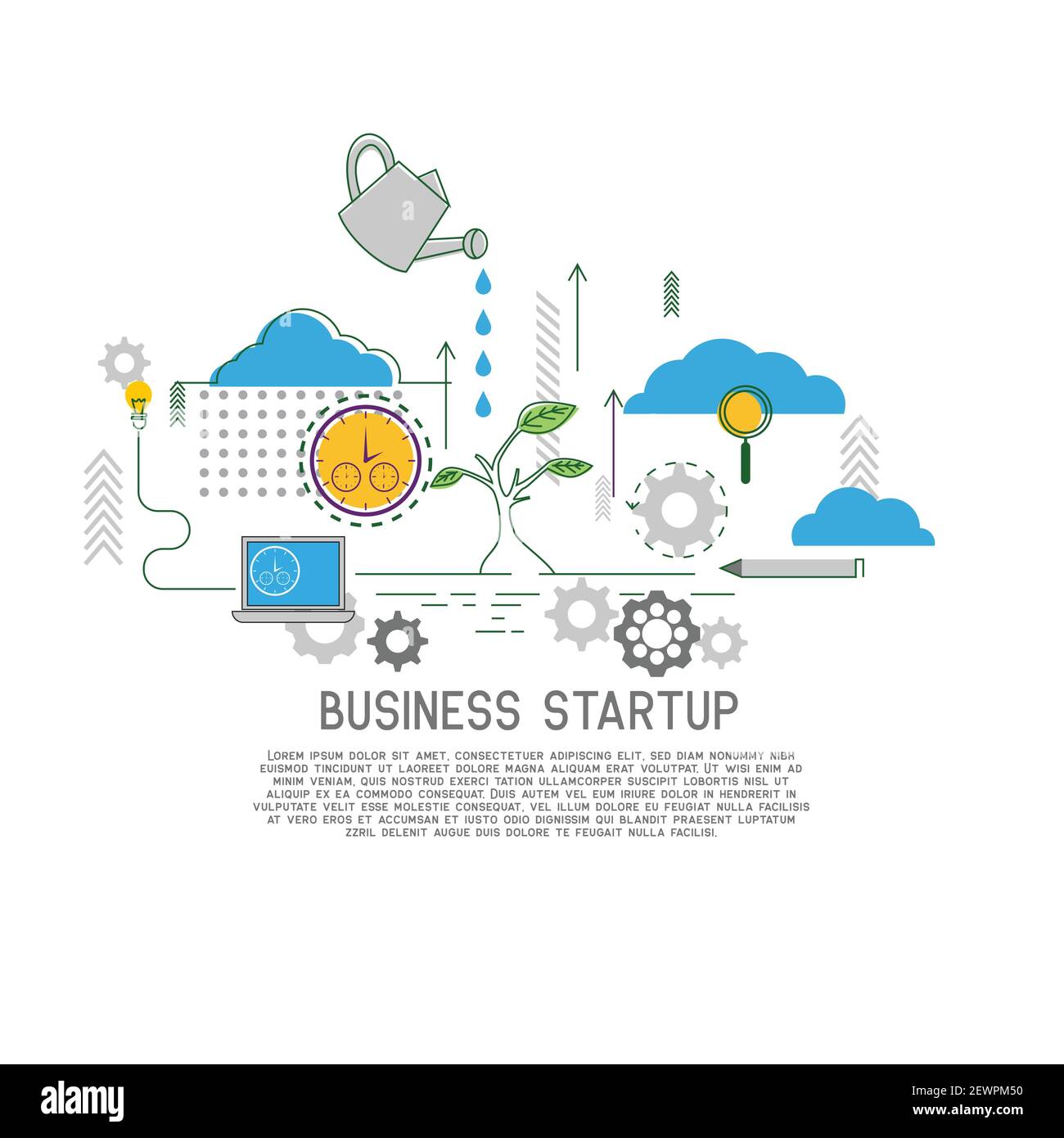 startup banner for your business. vector illustration Stock Vector ...