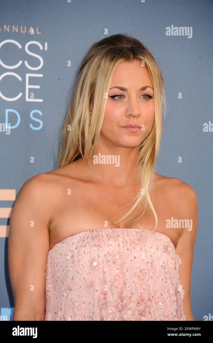 Kaley Cuoco arrives to the 22nd Annual Critics Choice Awards, held at ...