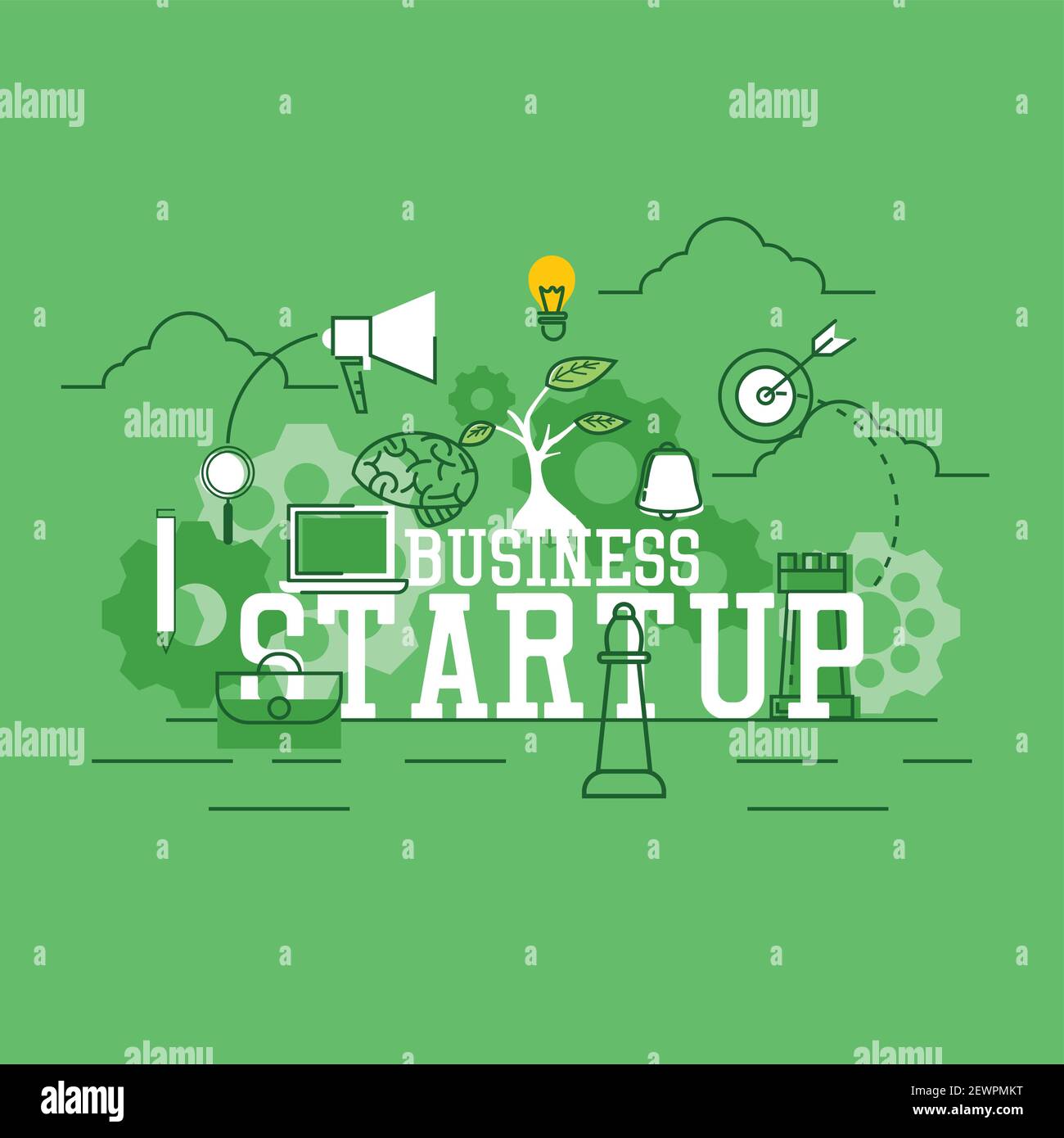 startup banner for your business. vector illustration Stock Vector ...