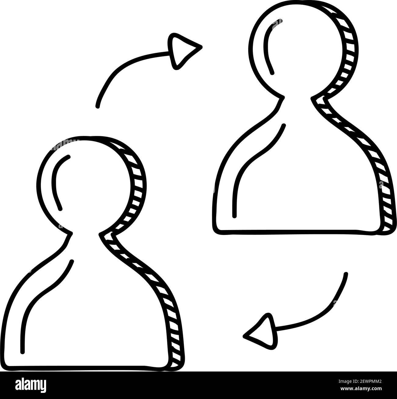 contacts change arrows doodle style Stock Vector Image & Art - Alamy