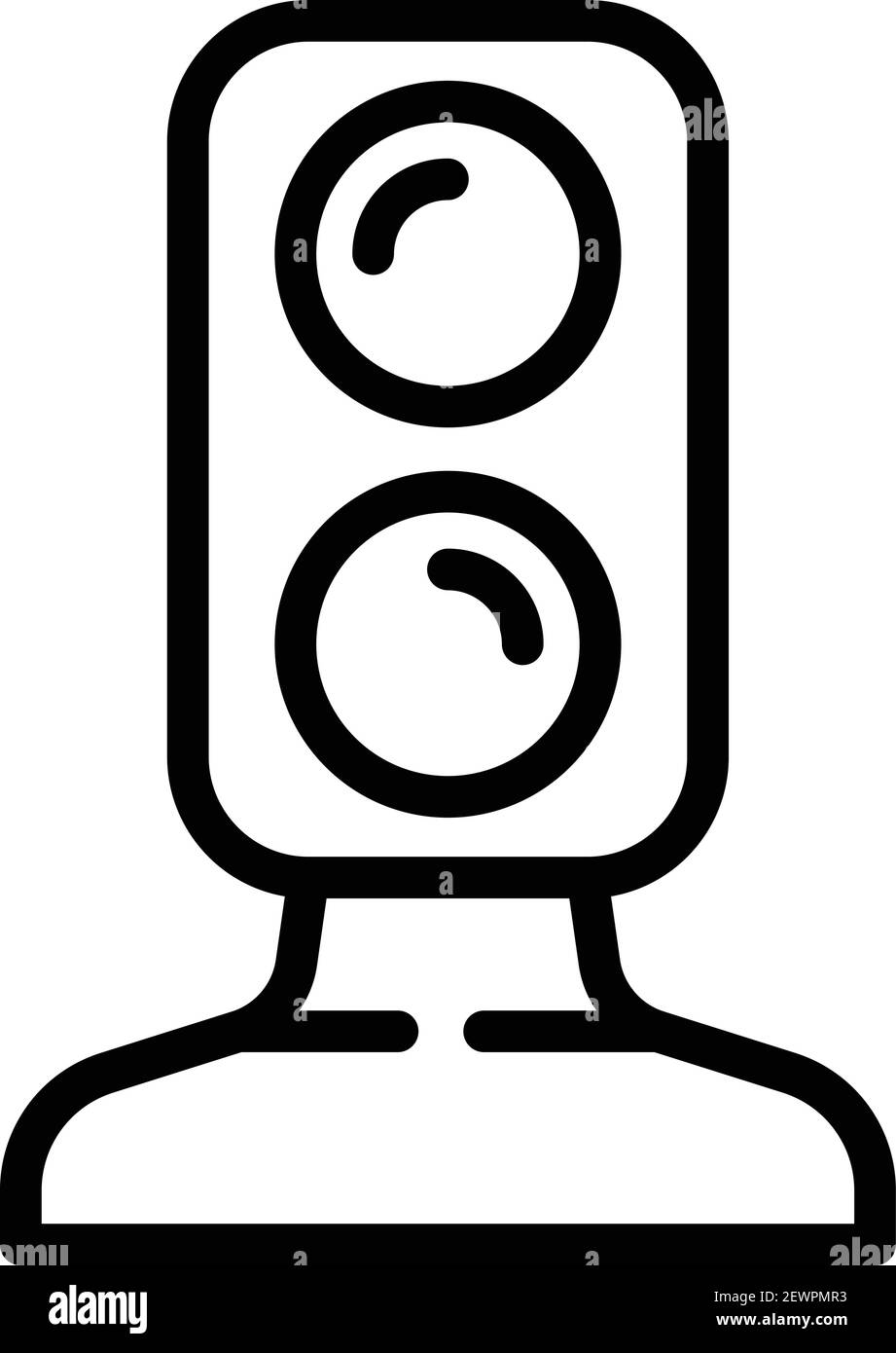 Train traffic lights icon. Outline train traffic lights vector icon for ...