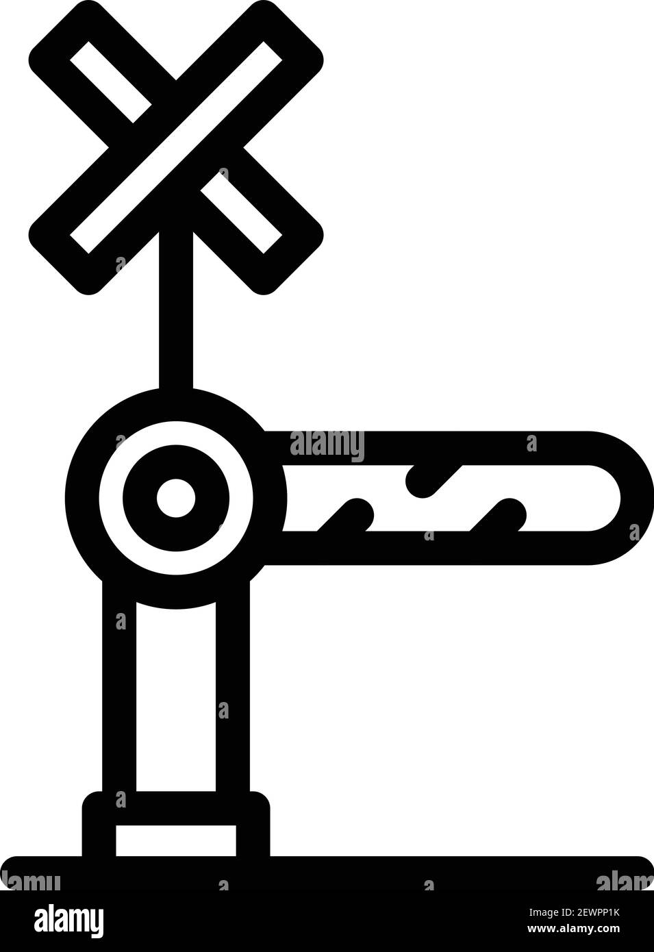 Security railroad barrier icon. Outline security railroad barrier ...