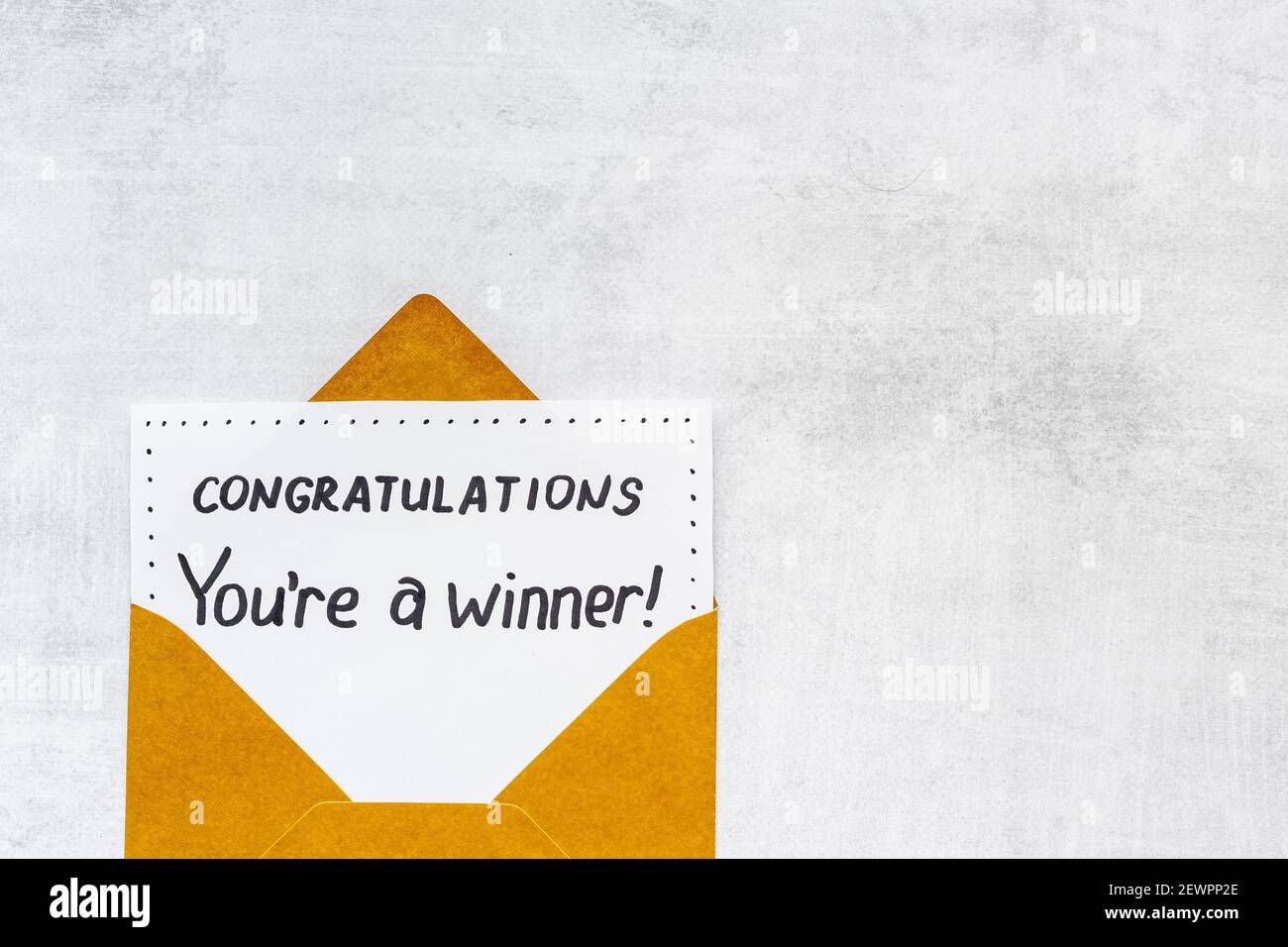 Open envelope award hi-res stock photography and images - Alamy