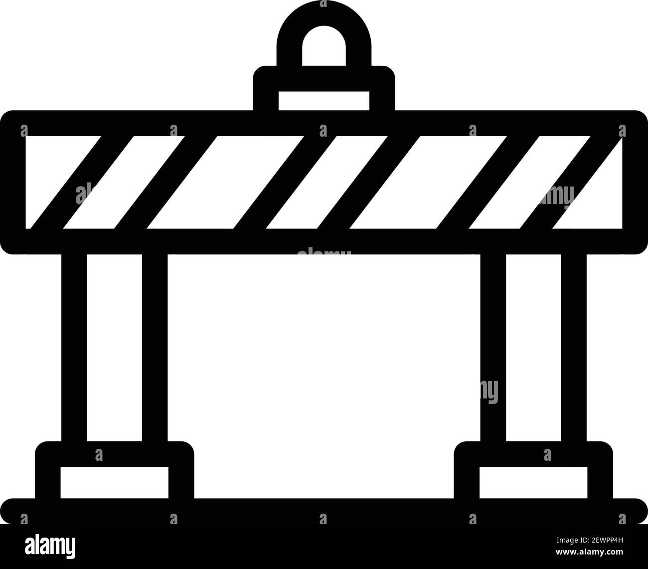 Road barrier gate icon. Outline road barrier gate vector icon for web ...