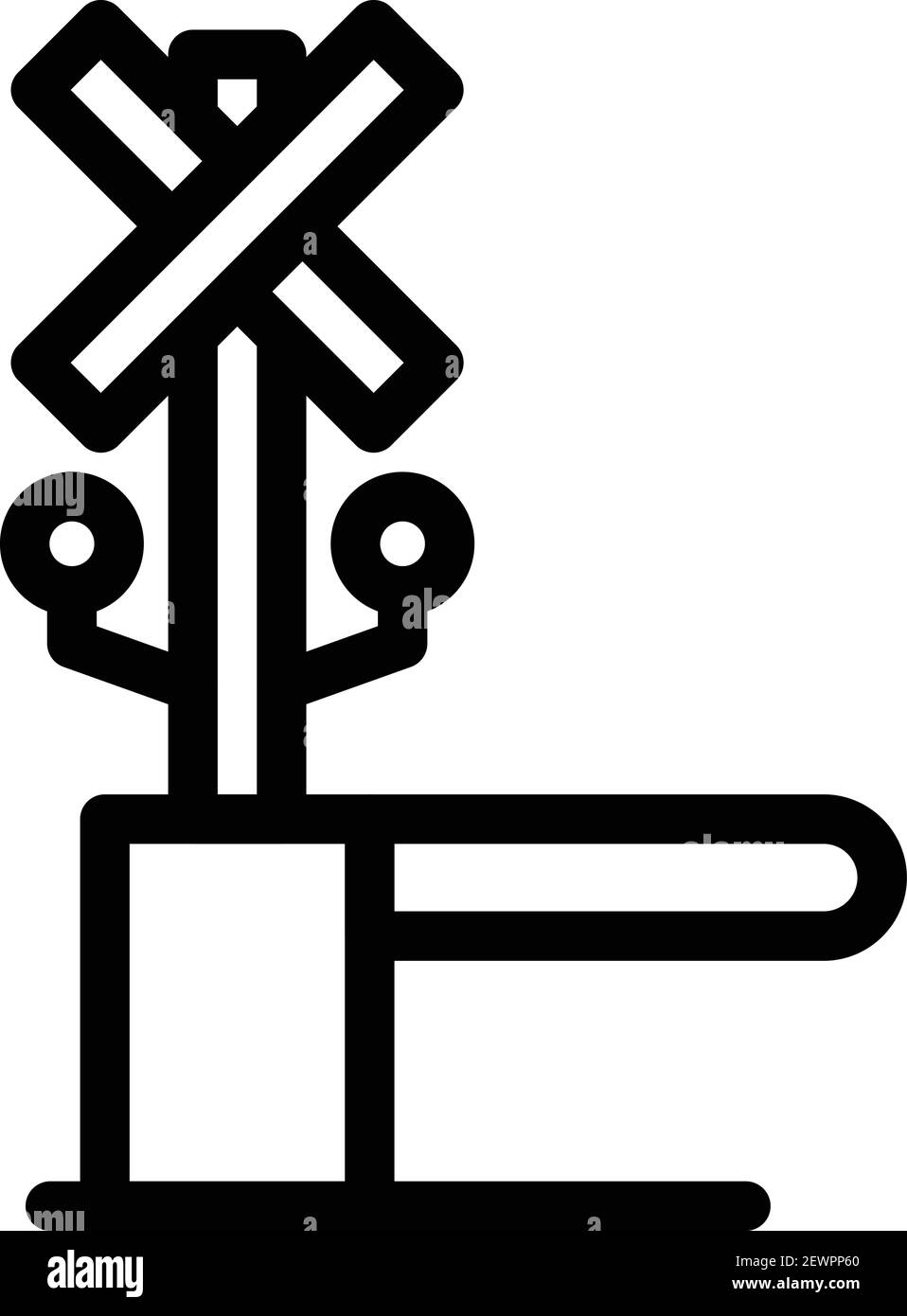 Railway barrier icon. Outline railway barrier vector icon for web ...