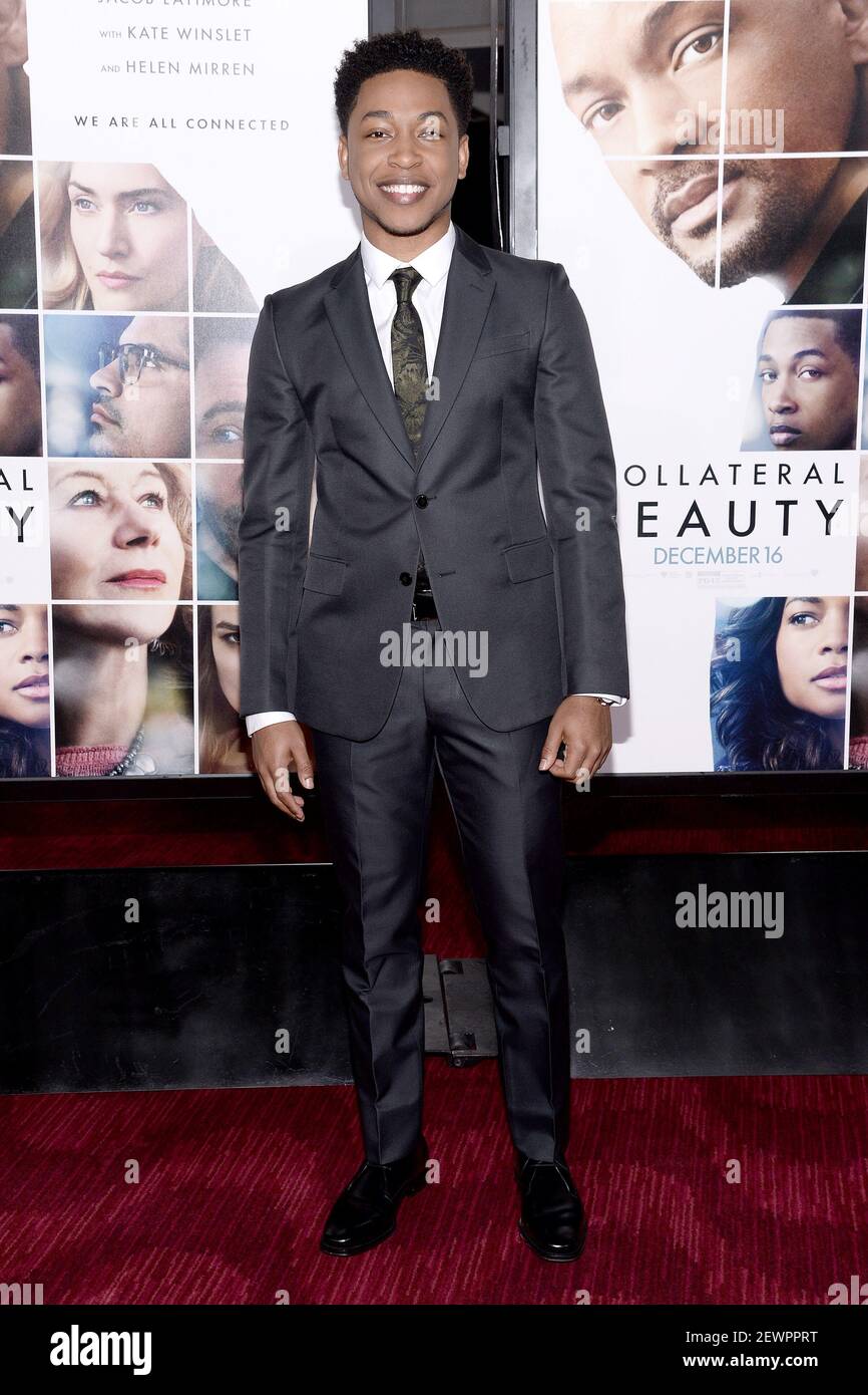 Actor Jacob Latimore attends the "Collateral Beauty" World Premiere at ...