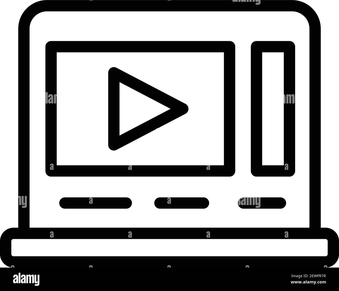 Multimedia editing icon. Outline multimedia editing vector icon for web ...