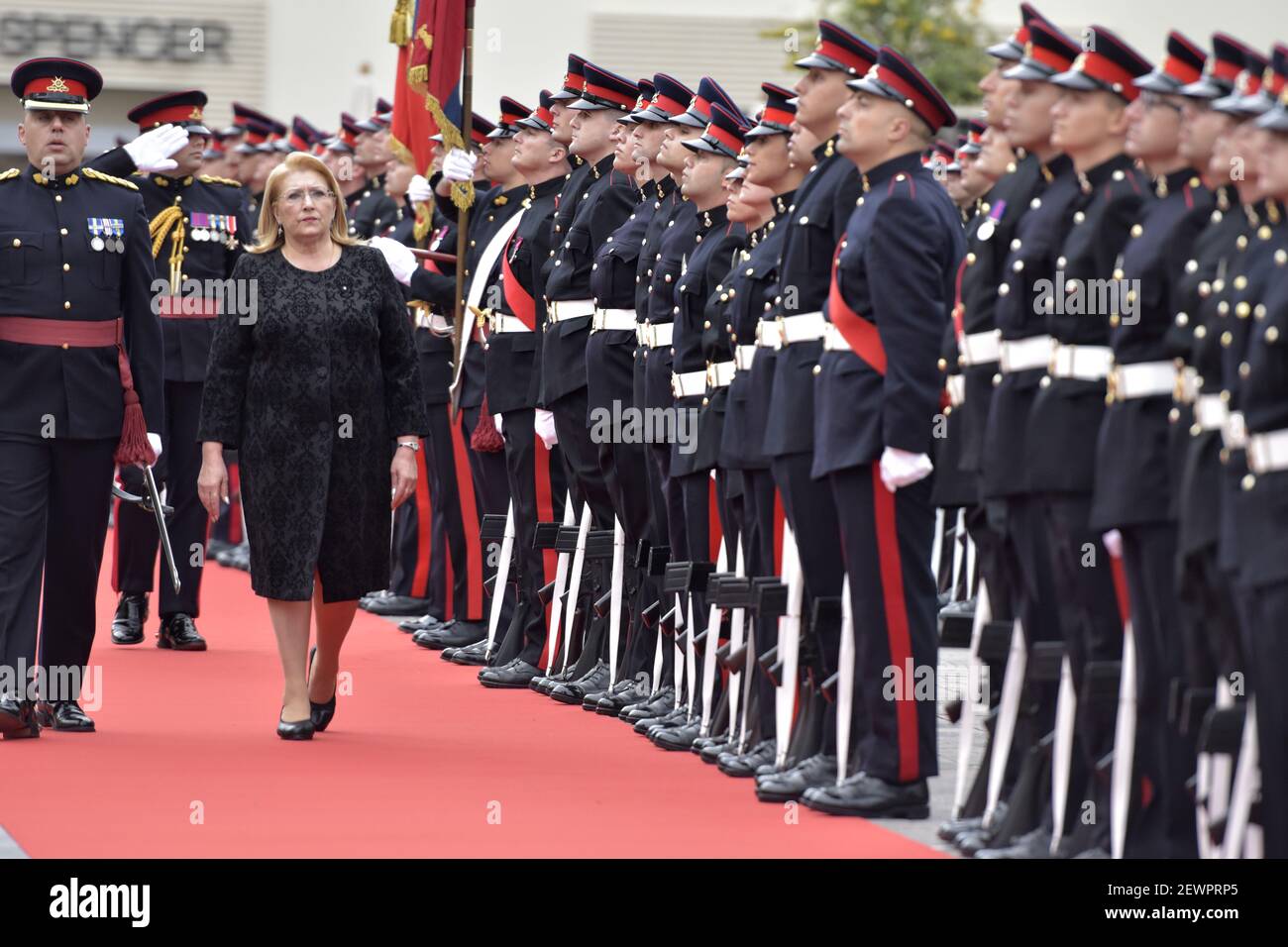 (161213) -- VALLETTA, Dec. 13, 2016 (Xinhua) -- Maltese President Marie ...
