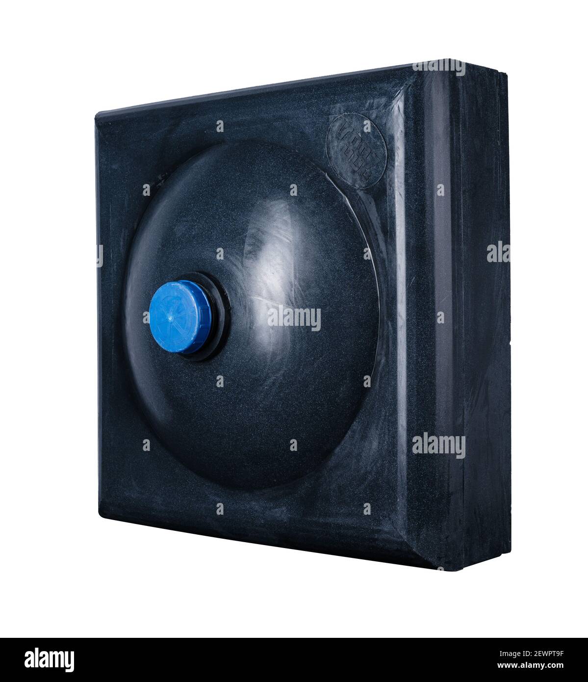 Flat plastic water tank isolated on white background Stock Photo - Alamy