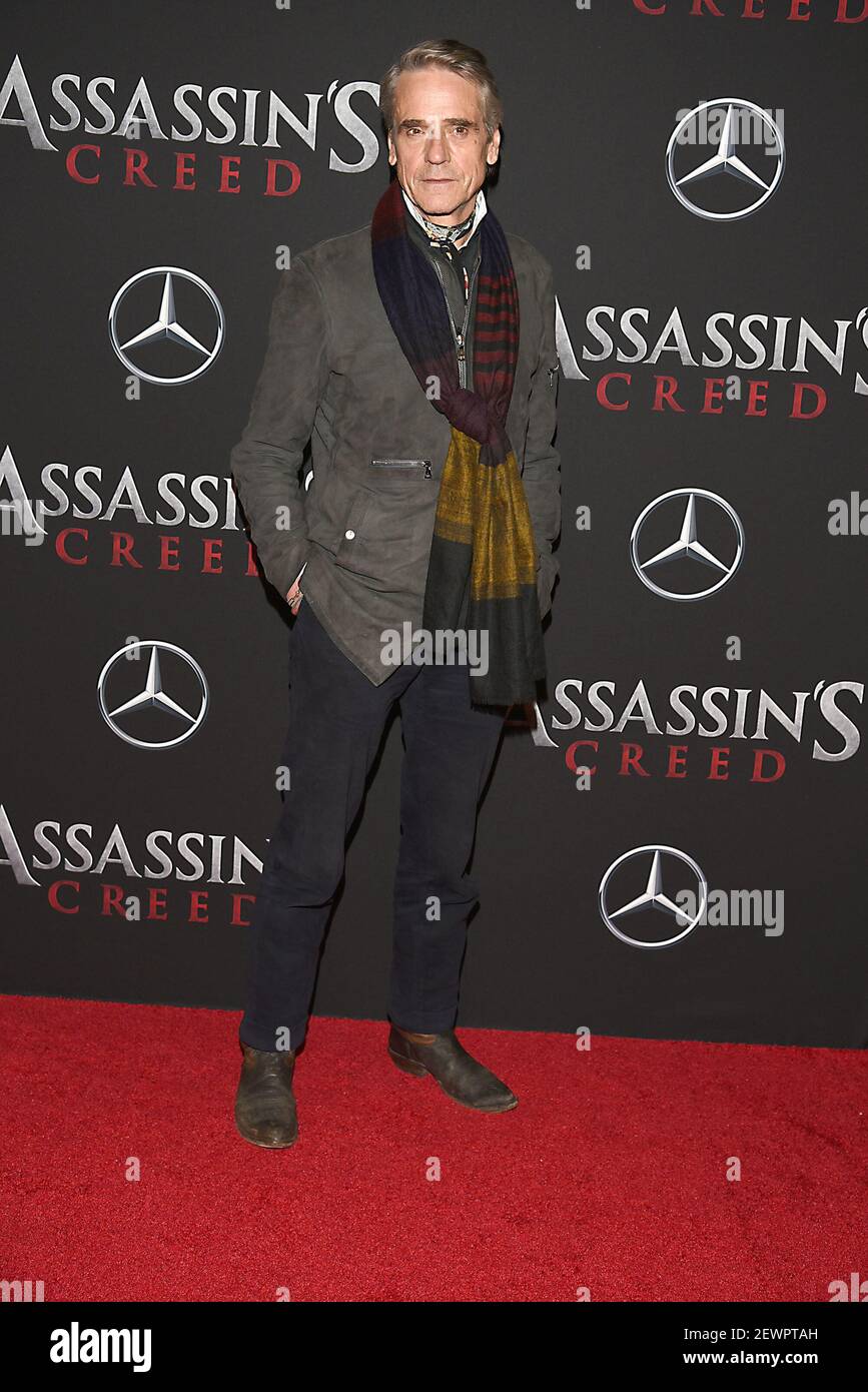 actor Jeremy Irons attends the "Assassin's Creed" Special Screening on ...