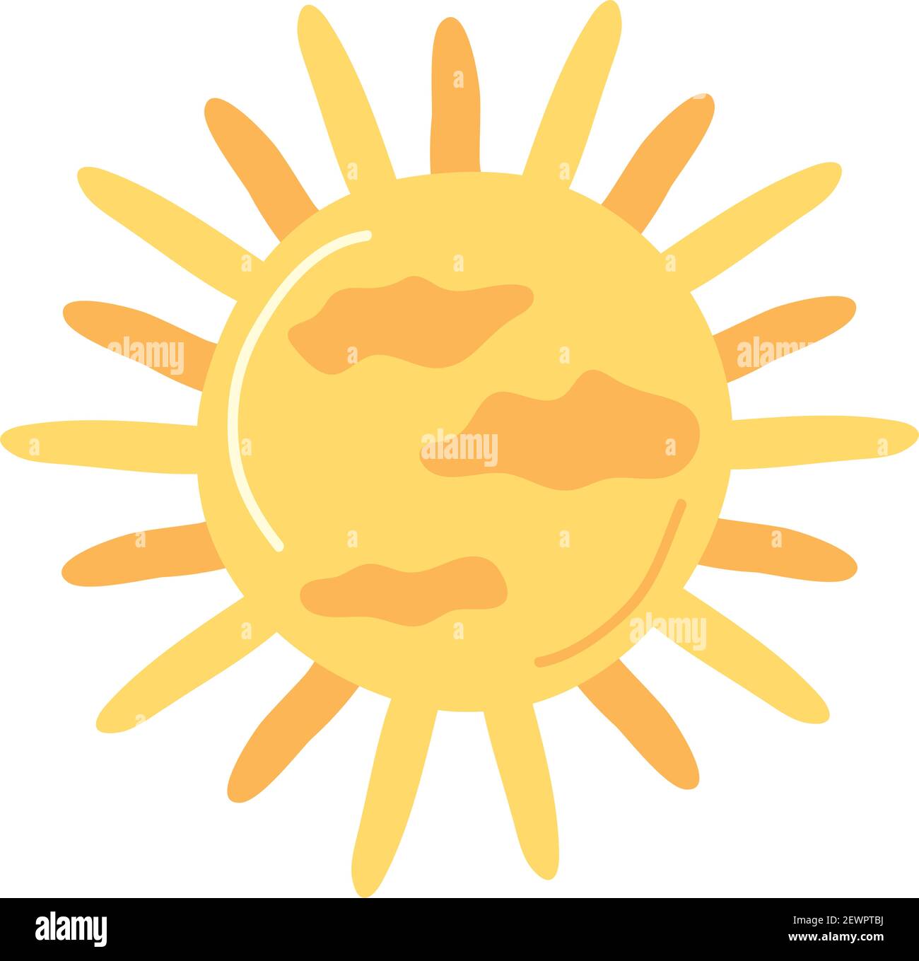 cute summer sun space icon Stock Vector Image & Art - Alamy