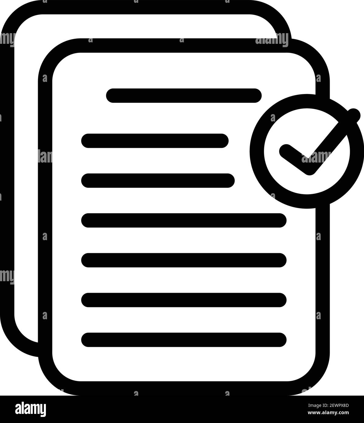 Approved files icon. Outline approved files vector icon for web design ...