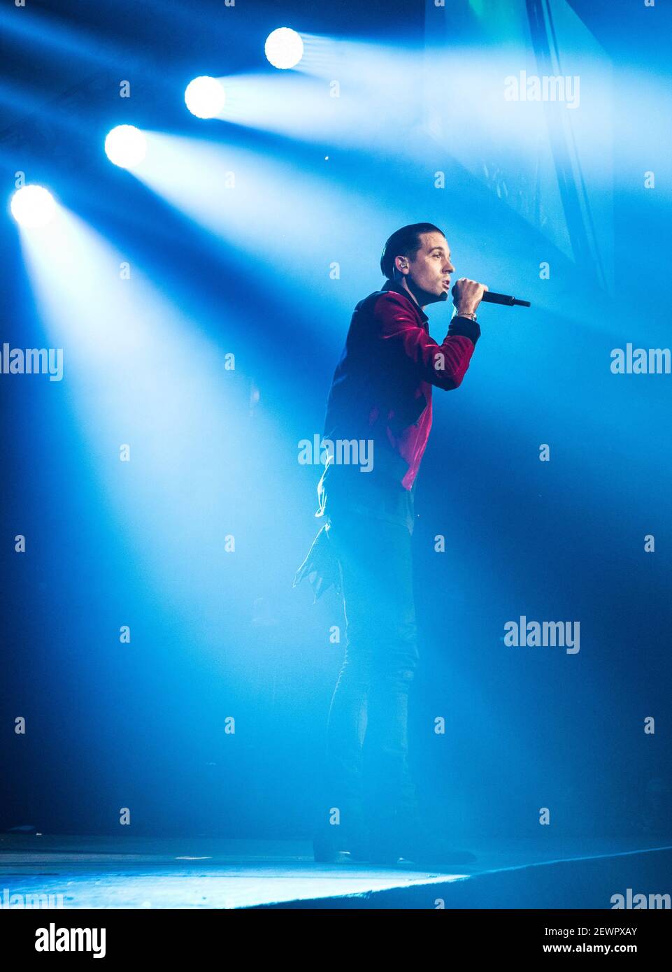 Gerald Gillium a.k.a. G-Eazy performs at Oracle Arena on December 14 ...