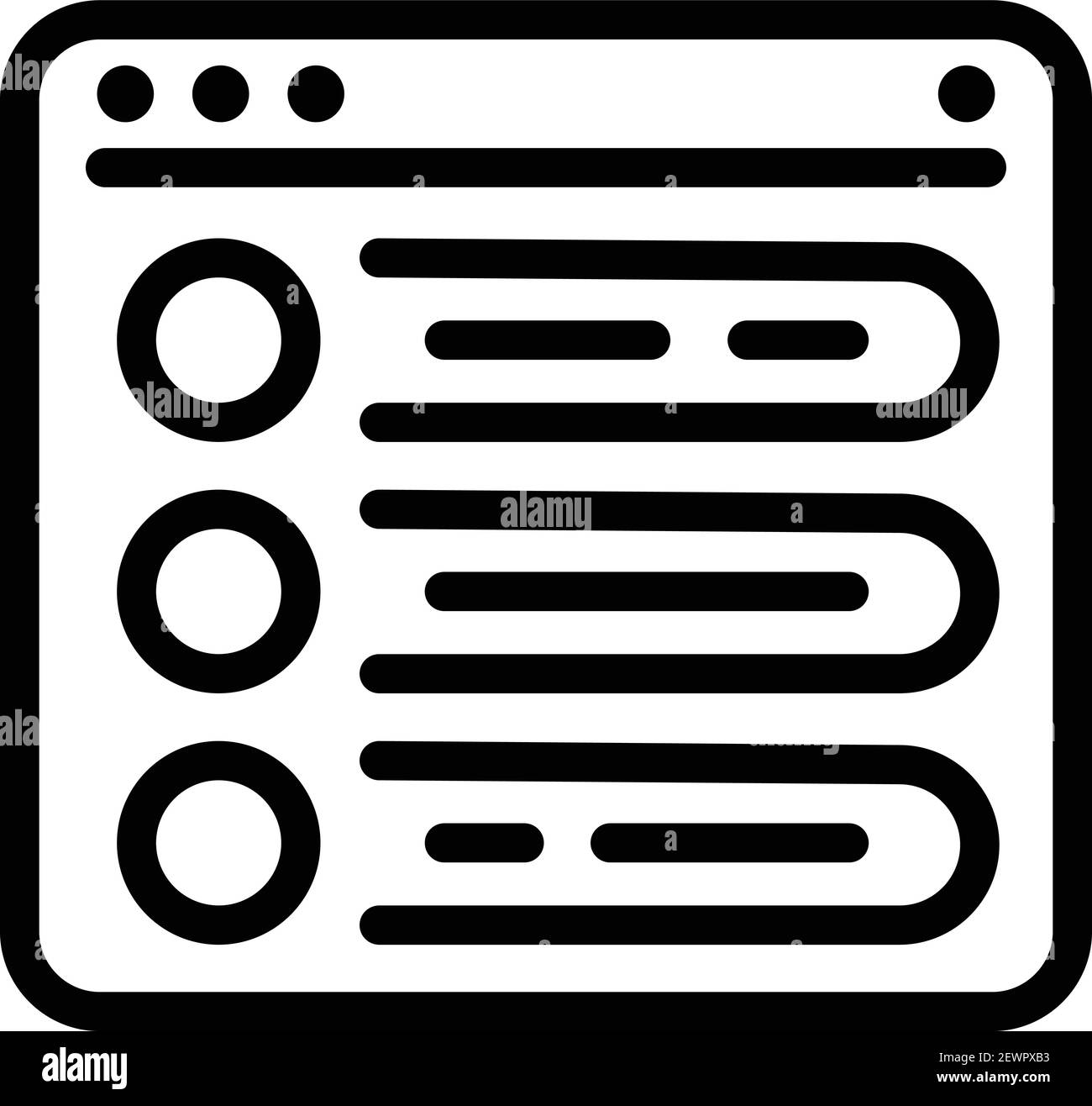 Electronic form icon. Outline electronic form vector icon for web ...