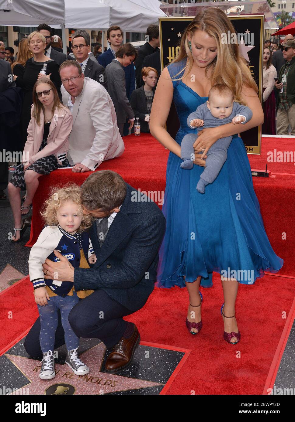 (L-R) Daughter James Reynolds, Ryan Reynolds, Baby Daughter and Blake ...