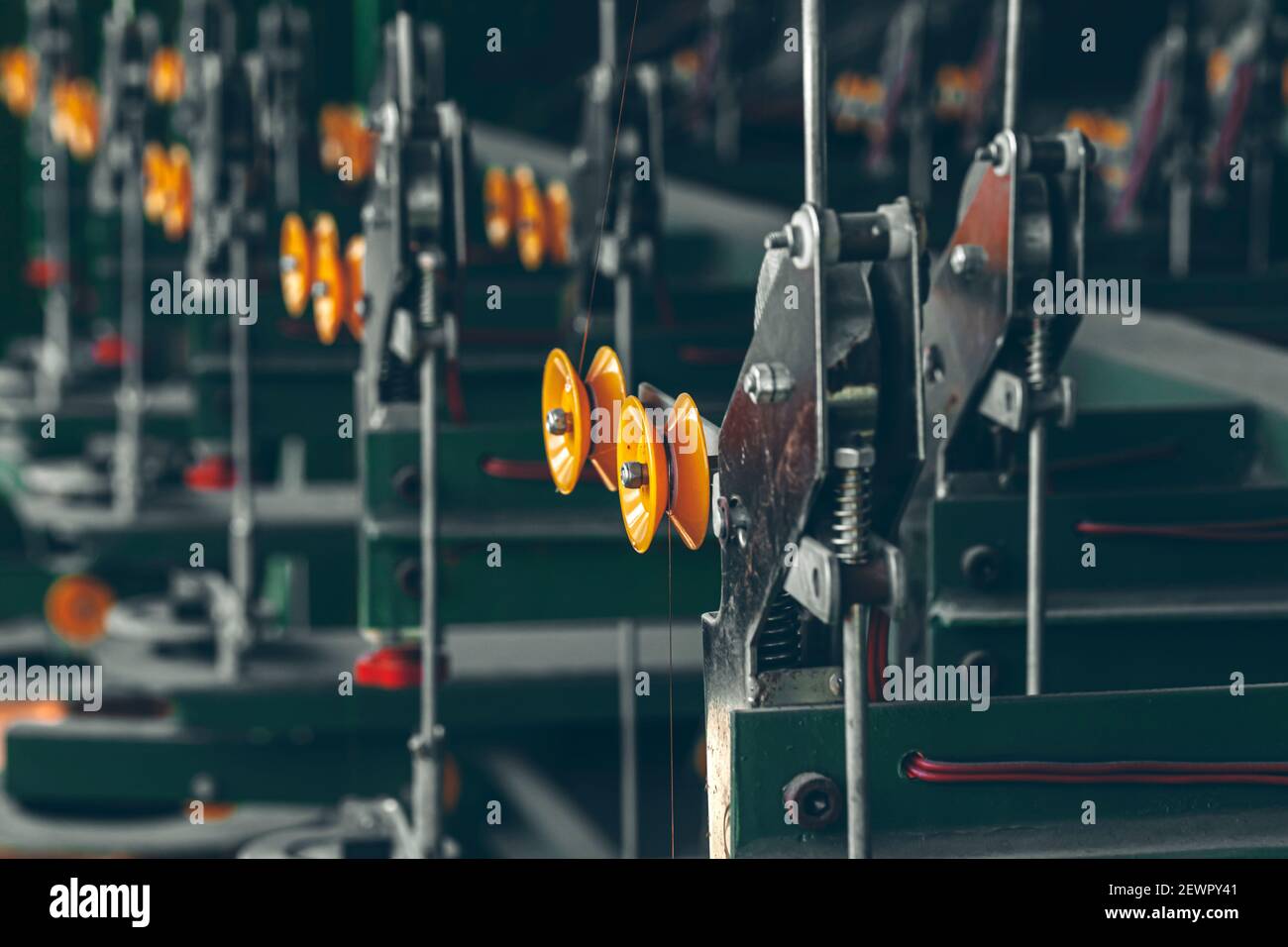 Production of cable wire at cable factory Stock Photo - Alamy