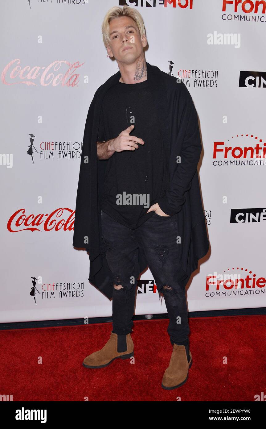 Aaron Carter attends The 3rd Annual CineFashion Film Awards held at The ...