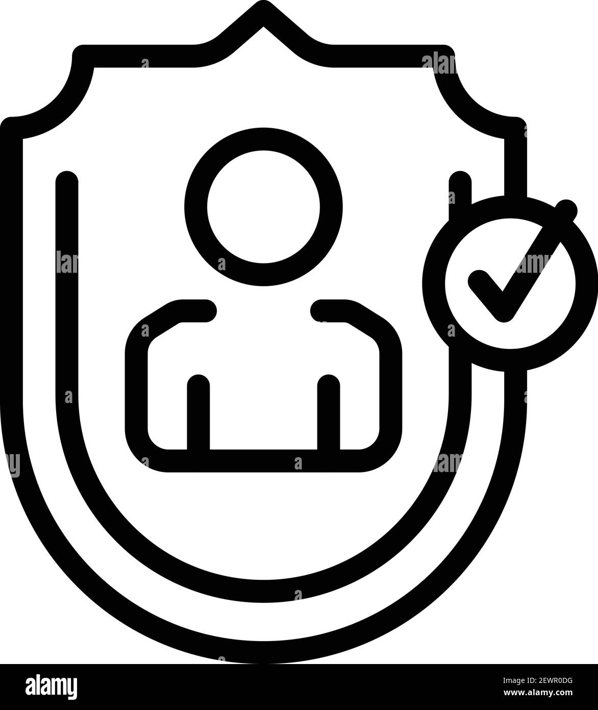 Human privacy icon. Outline human privacy vector icon for web design ...