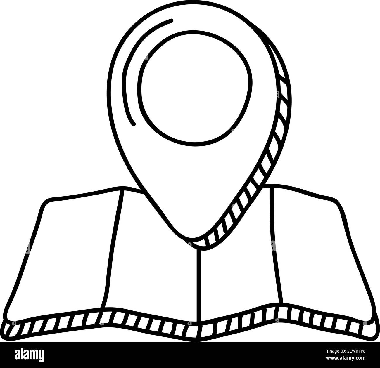 paper map guide doodle style Stock Vector Image & Art - Alamy