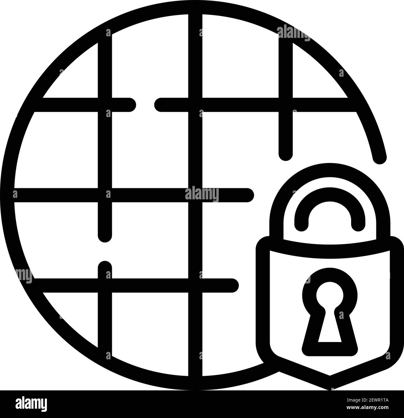 Network security icon. Outline network security vector icon for web ...