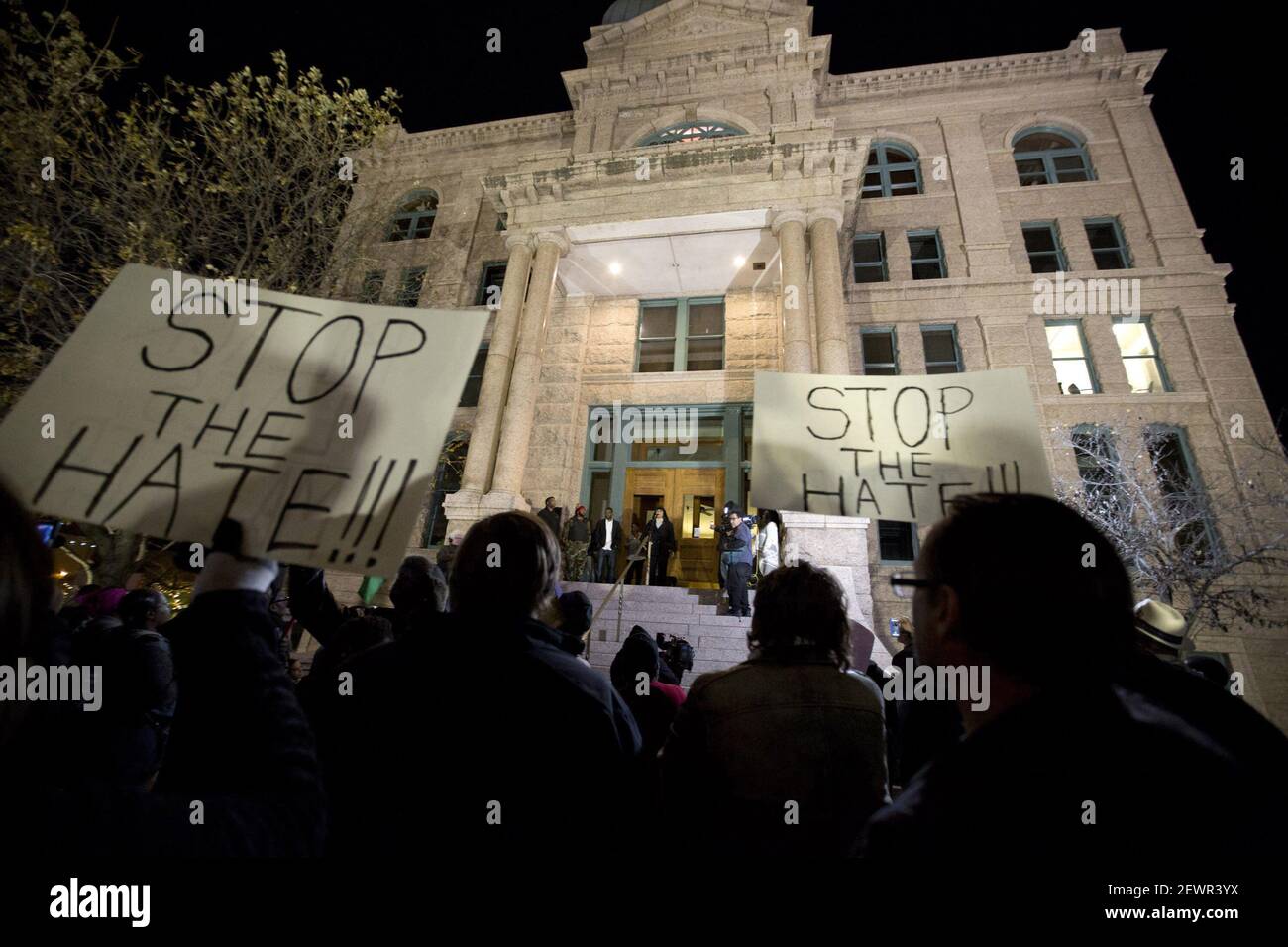 A crowd gathers to protest against the Fort Worth Police Department at ...
