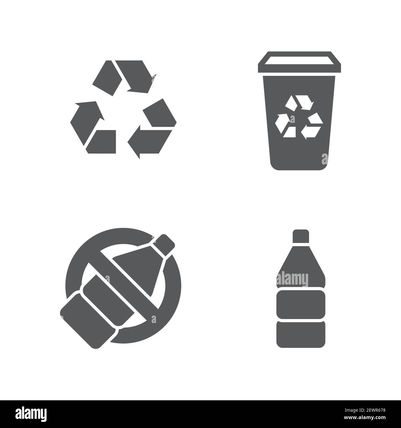 Set line Recycle bin with recycle icon, color, line, outline vector ...