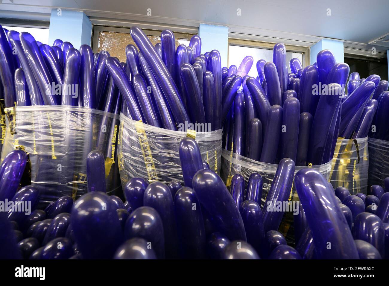 New York Times Square Alliance balloon technician volunteers inflate ...
