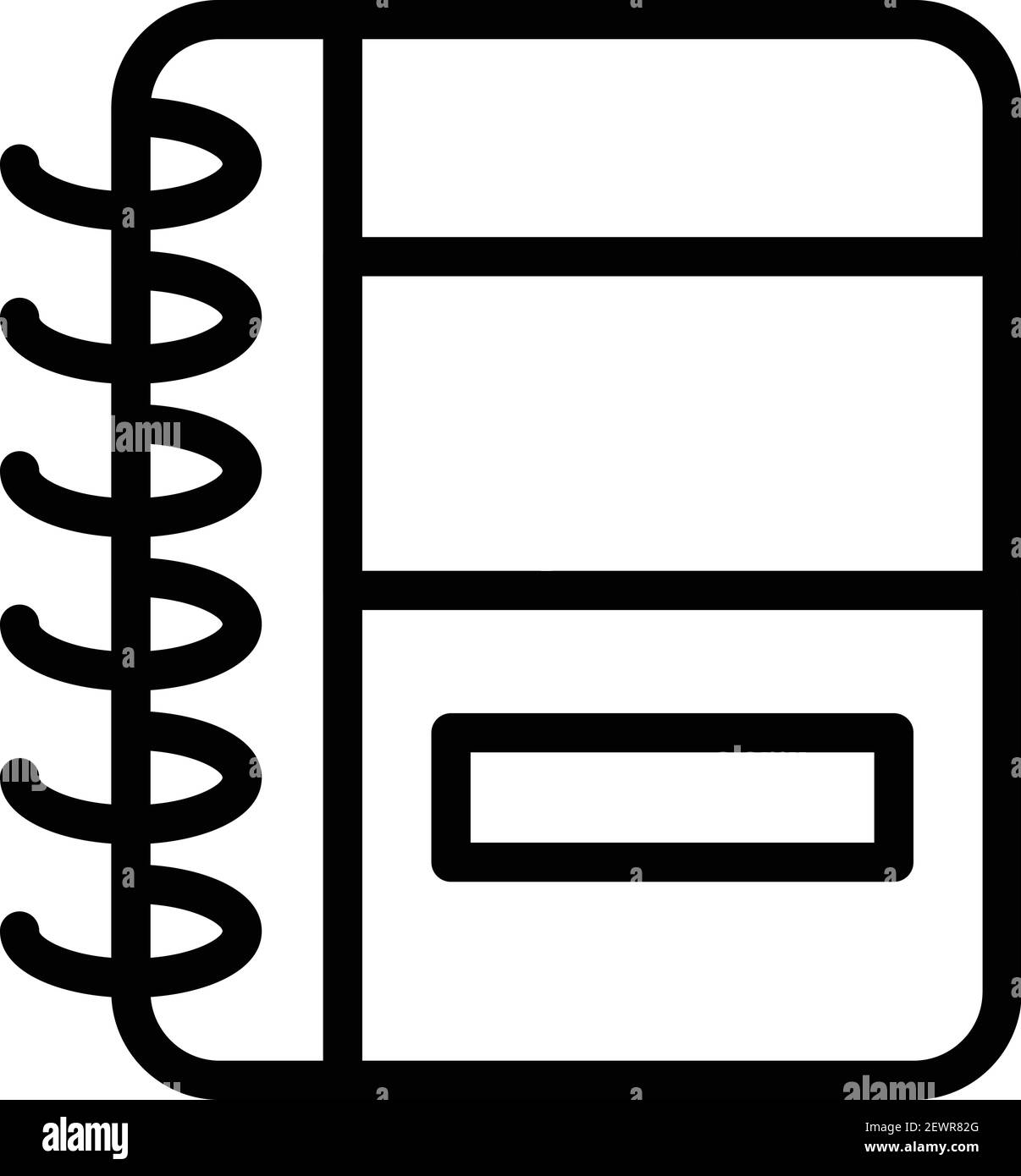 Contact notebook icon. Outline contact notebook vector icon for web ...